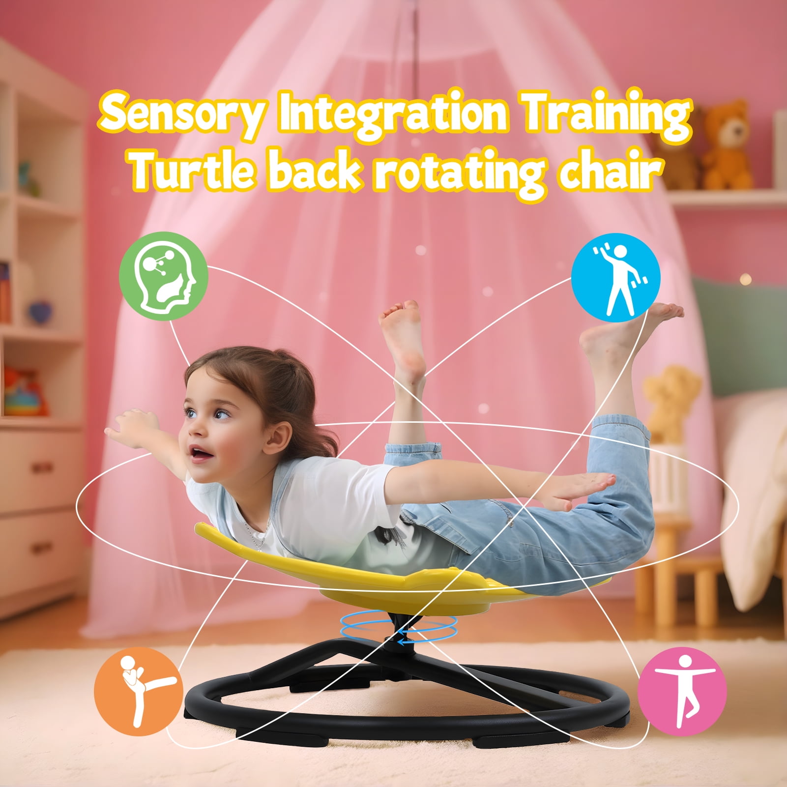 Trendix Spinning Chair for Autistic Kids Sensory Swivel Chair Toddler ...
