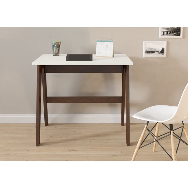 Trendline 26107 Off-white Wood and Laminate Home Office Desk - Walmart.com