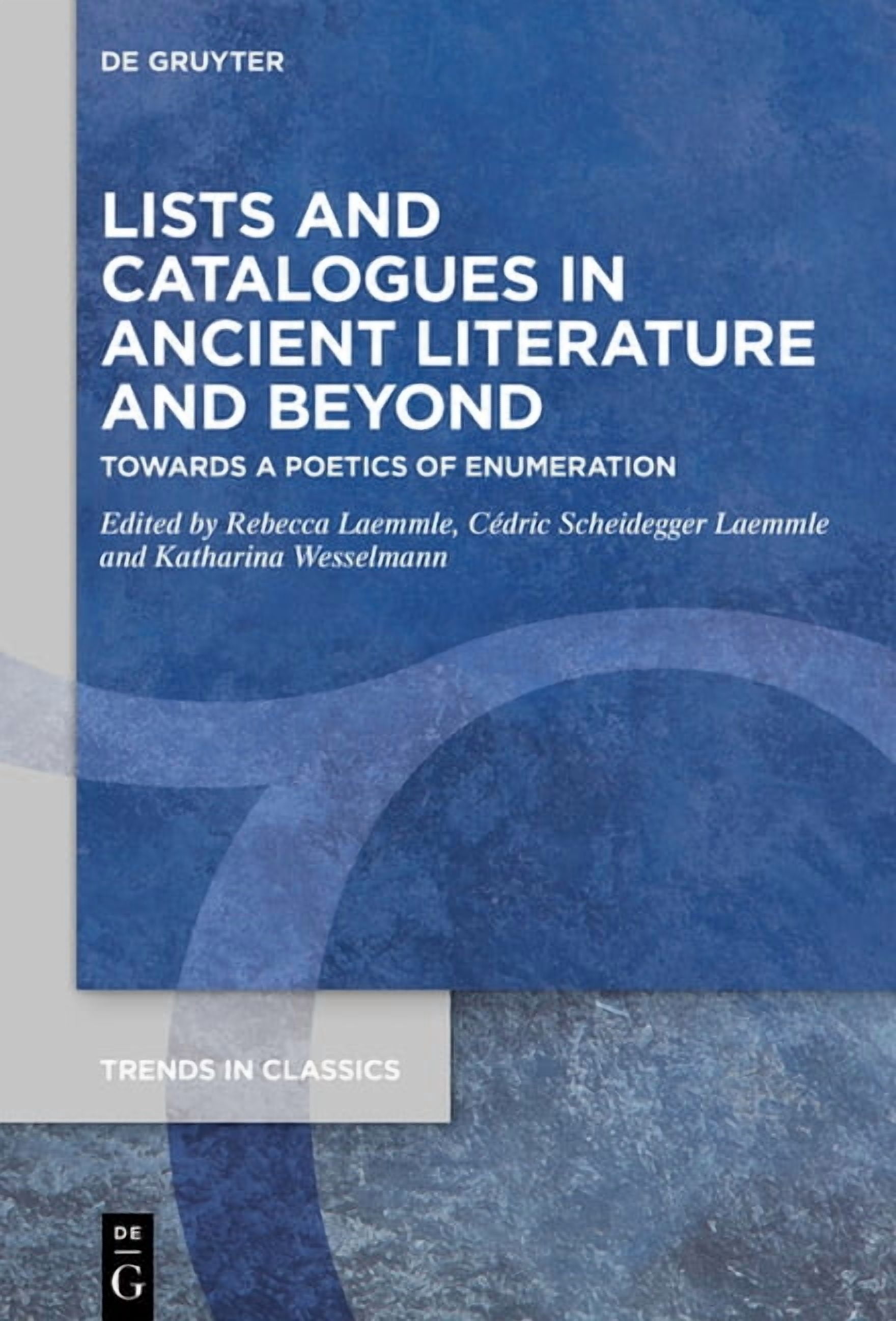 Trends in Classics - Supplementary Volum Lists and Catalogues in ...