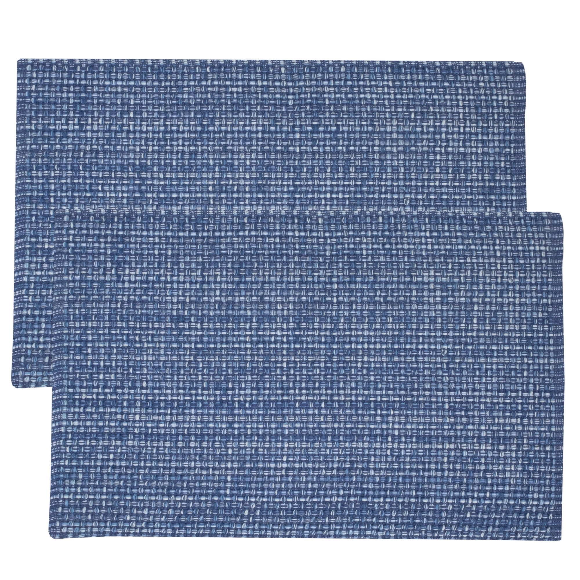 100% Cotton Two Tone Woven 13" x 19" Kitchen & Dining Room Placemats, 2 ...