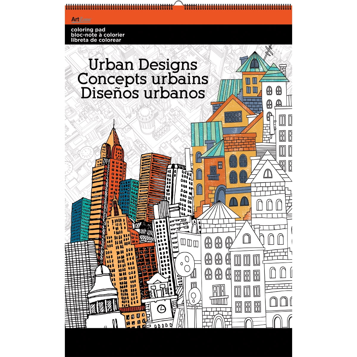 Trends Coloring Pad 11"X17"-Urban Themes, Pk 2, Trends International ...