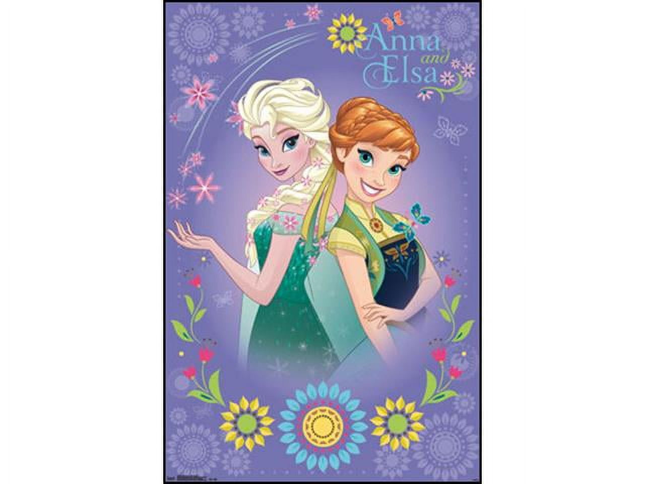 Trends Intern Poster Disney Frozen Fever Anna/Elsa - Walmart.com