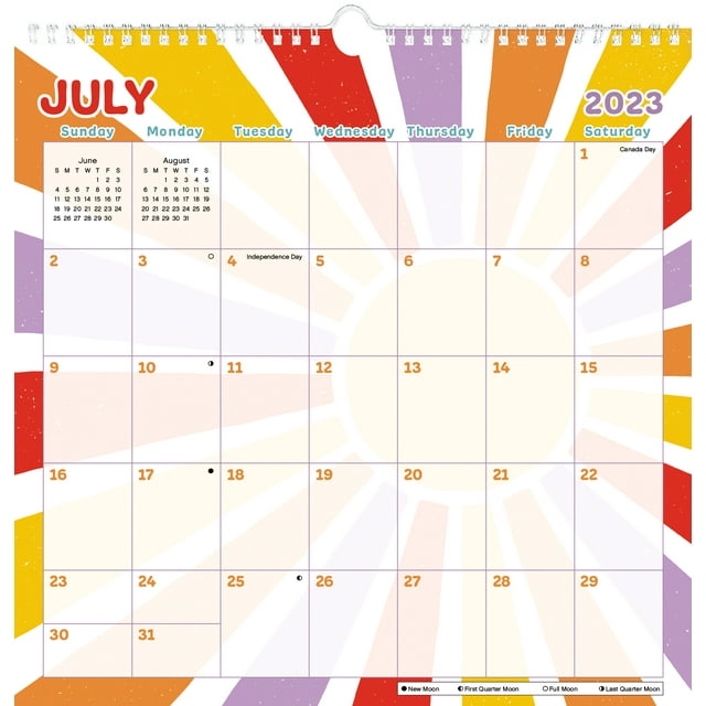 Trends International 2023-2024 Groovy Academic Spiral Wall Calendar ...