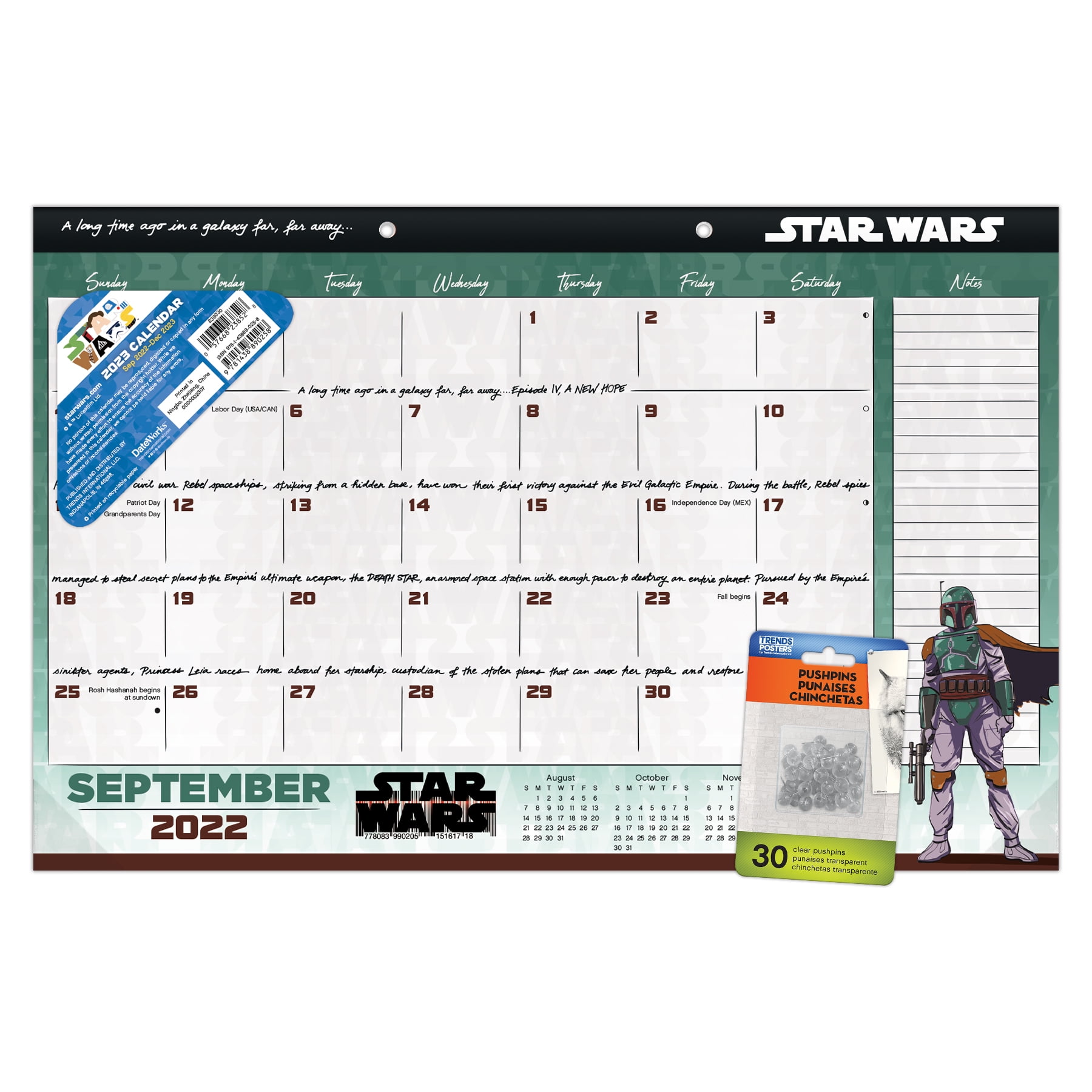 Trends International 2023 Star Wars: Saga Desk Pad Calendar & Pushpins ... Trends International 2023 Star Wars: Saga Desk Pad Calendar & Pushpins ...