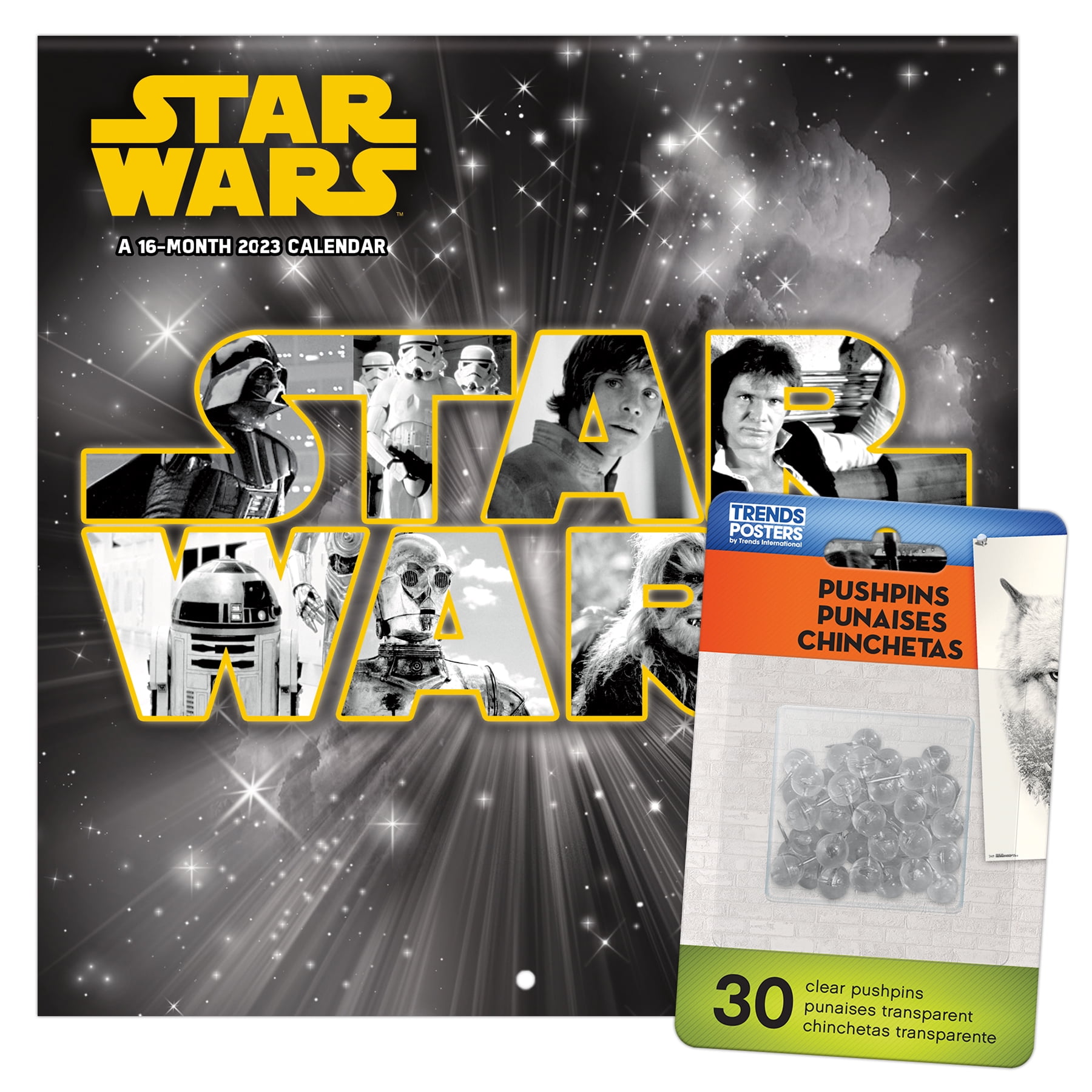 Trends International 2023 Star Wars: Saga Mini Wall Calendar & Pushpins ... Trends International 2023 Star Wars: Saga Mini Wall Calendar & Pushpins ...