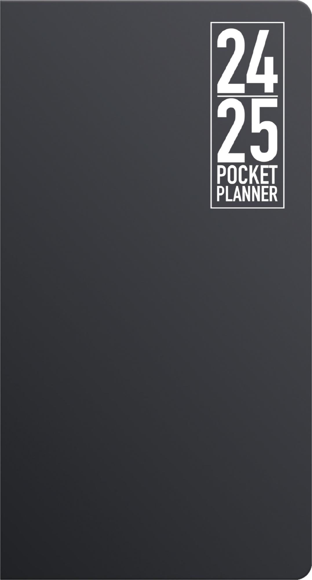 Trends International 2024-2025 Classic Black Pocket Planner - Walmart.com