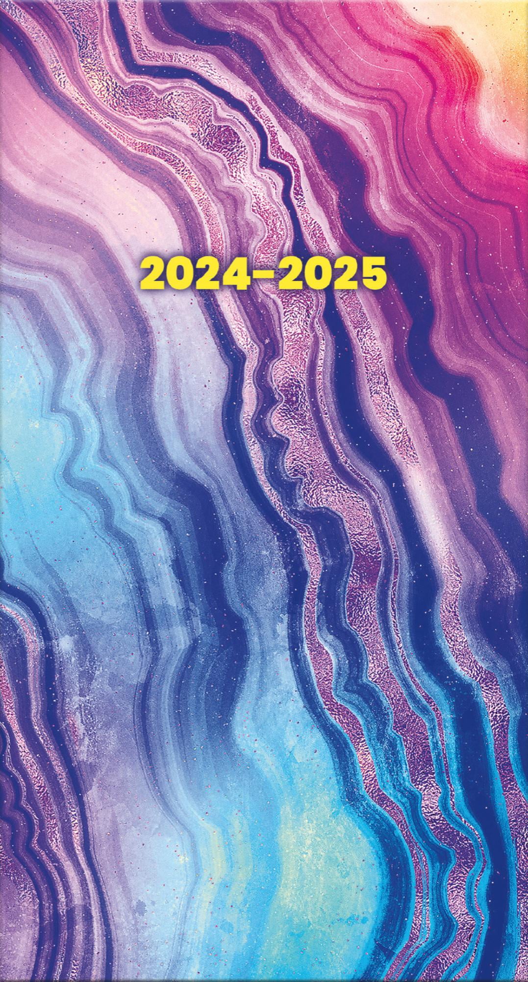 DateWorks Neon Agate Pocket Planner - 2024 - Compact Size - Walmart.com