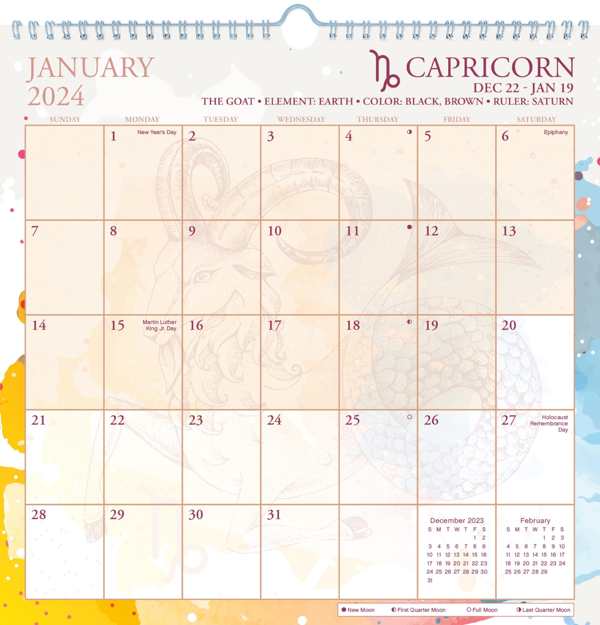 Trends International 2024 Astrology Spiral Wall Calendar - Walmart.com