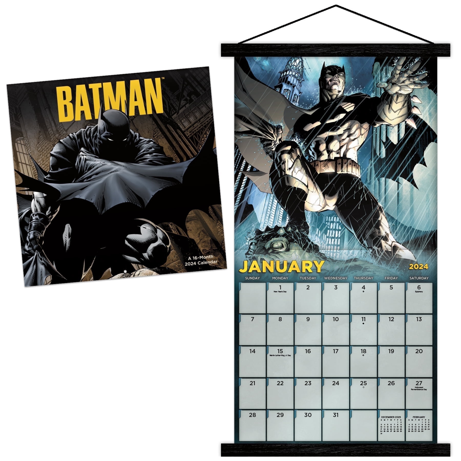 Trends International 2024 DC Comics The Batman - Comic Wall Calendar ...