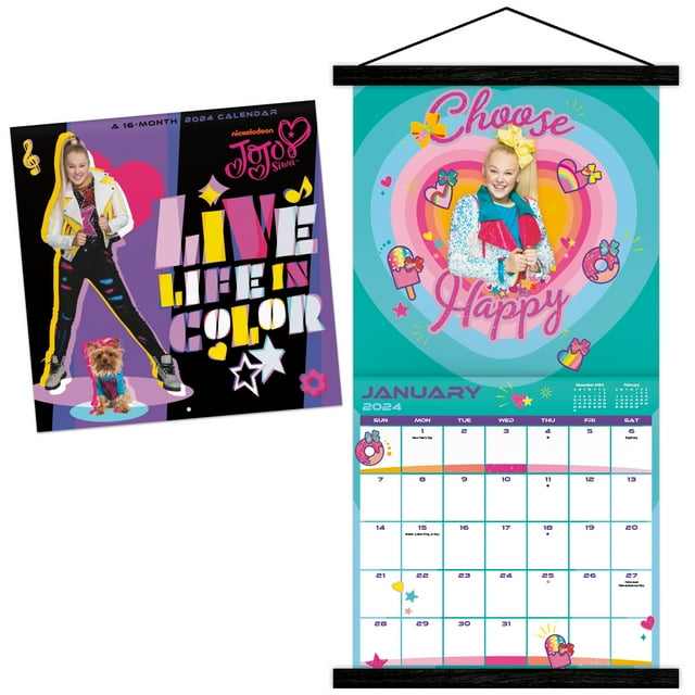 Trends International 2024 JoJo Siwa Wall Calendar & Magnetic Frame ...