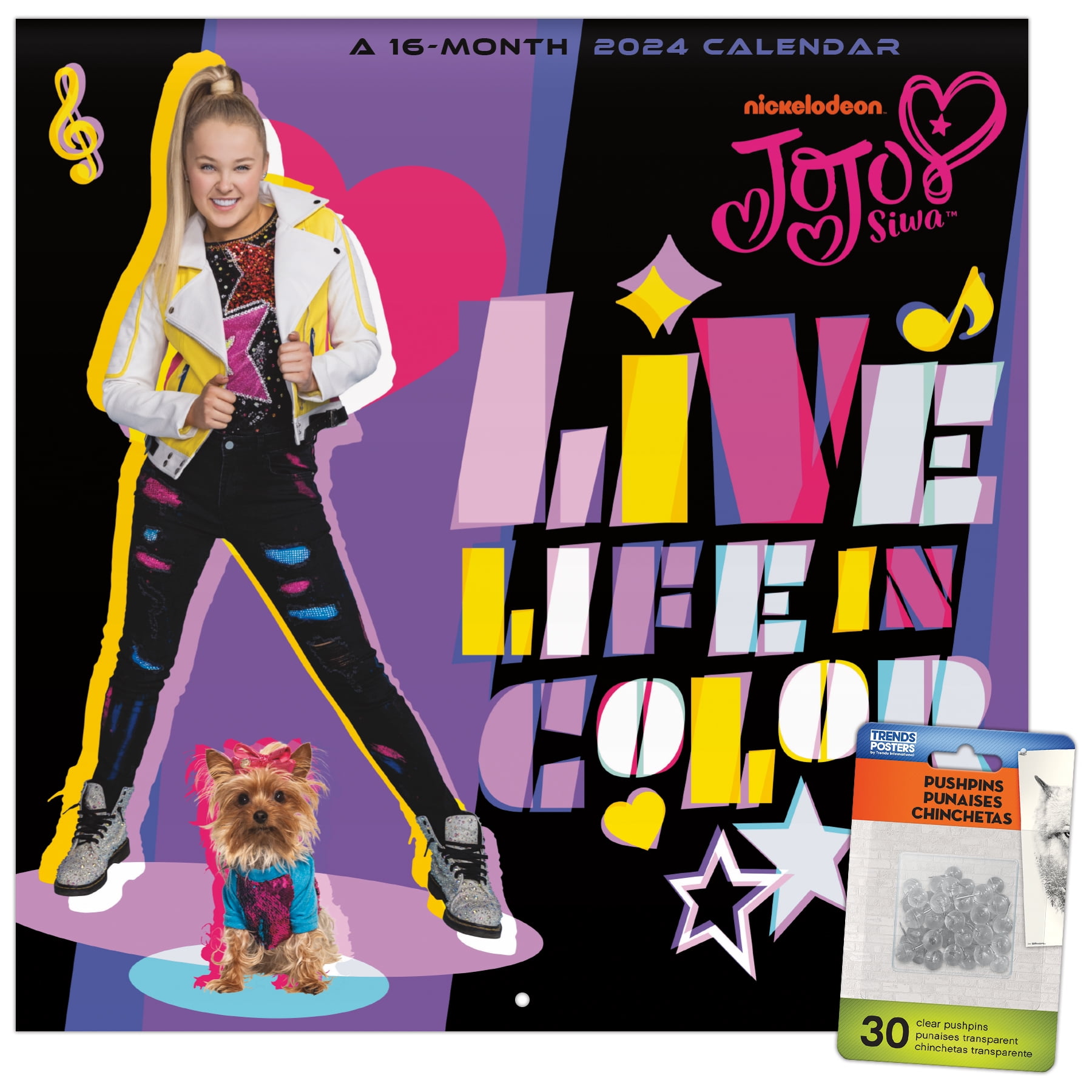 Trends International 2024 JoJo Siwa Wall Calendar & Push Pins - Walmart.com
