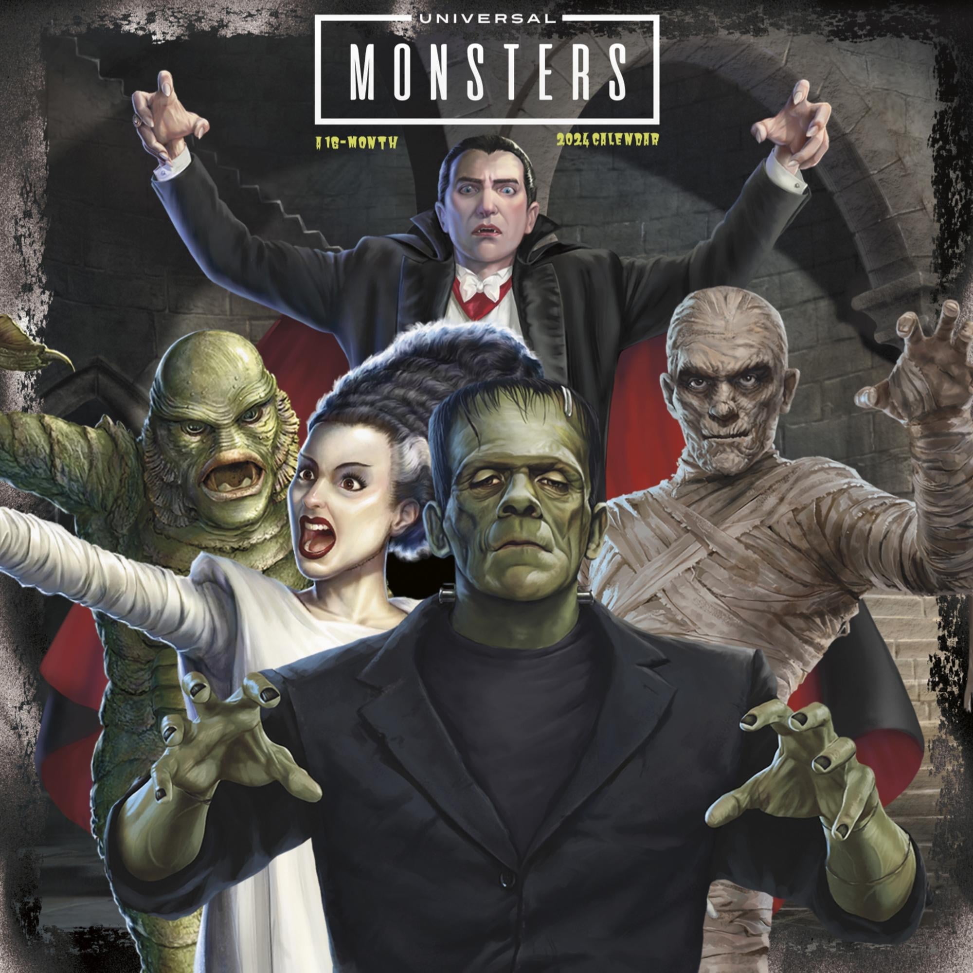 2024 Universal Monsters Wall Calendar by Trends International ...