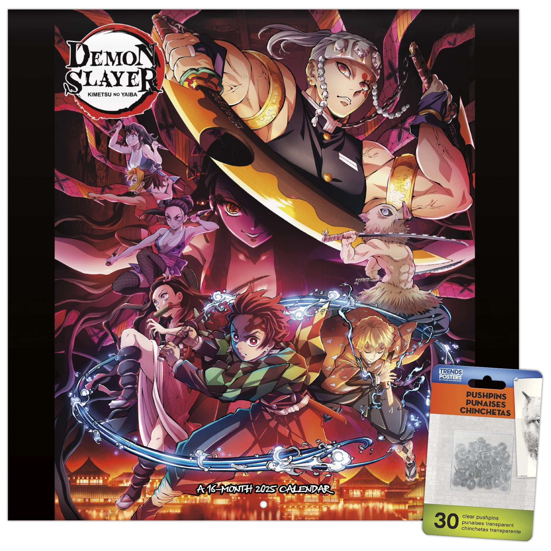 Trends International 2025 Demon Slayer: Kimetsu no Yaiba Wall Calendar ...