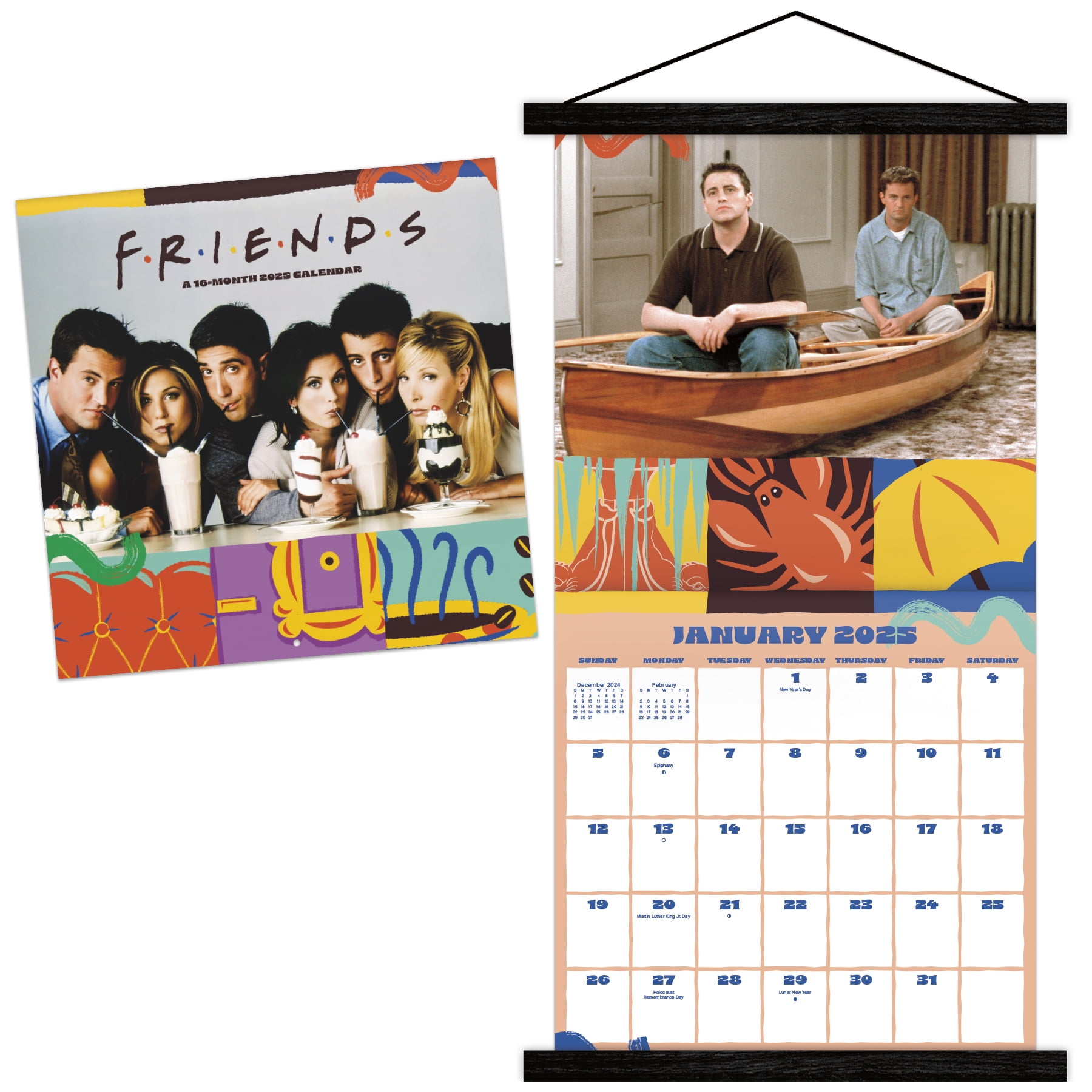 Trends International 2025 Friends Wall Calendar & Magnetic Frame ...