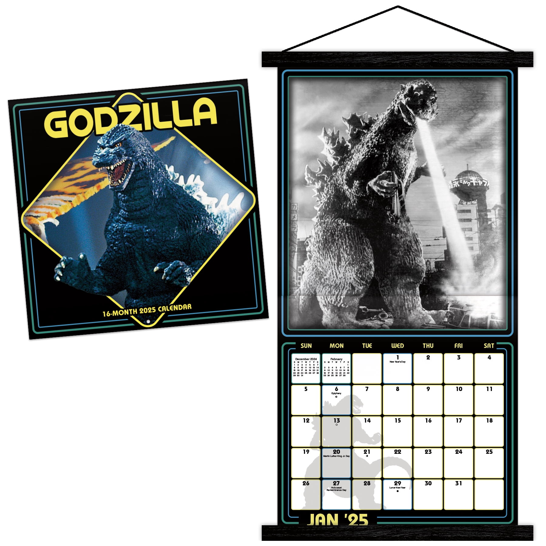 Trends International 2025 Godzilla - Classic Wall Calendar & Magnetic ...