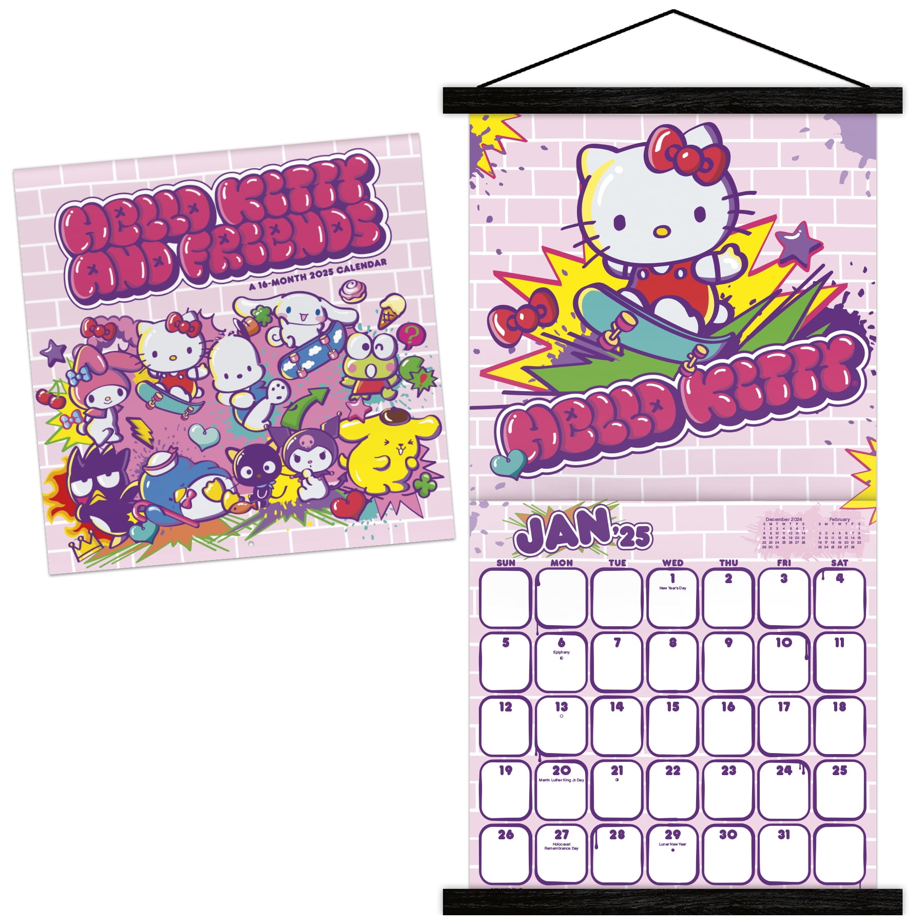 Trends International 2025 Hello Kitty and Friends Wall Calendar ...