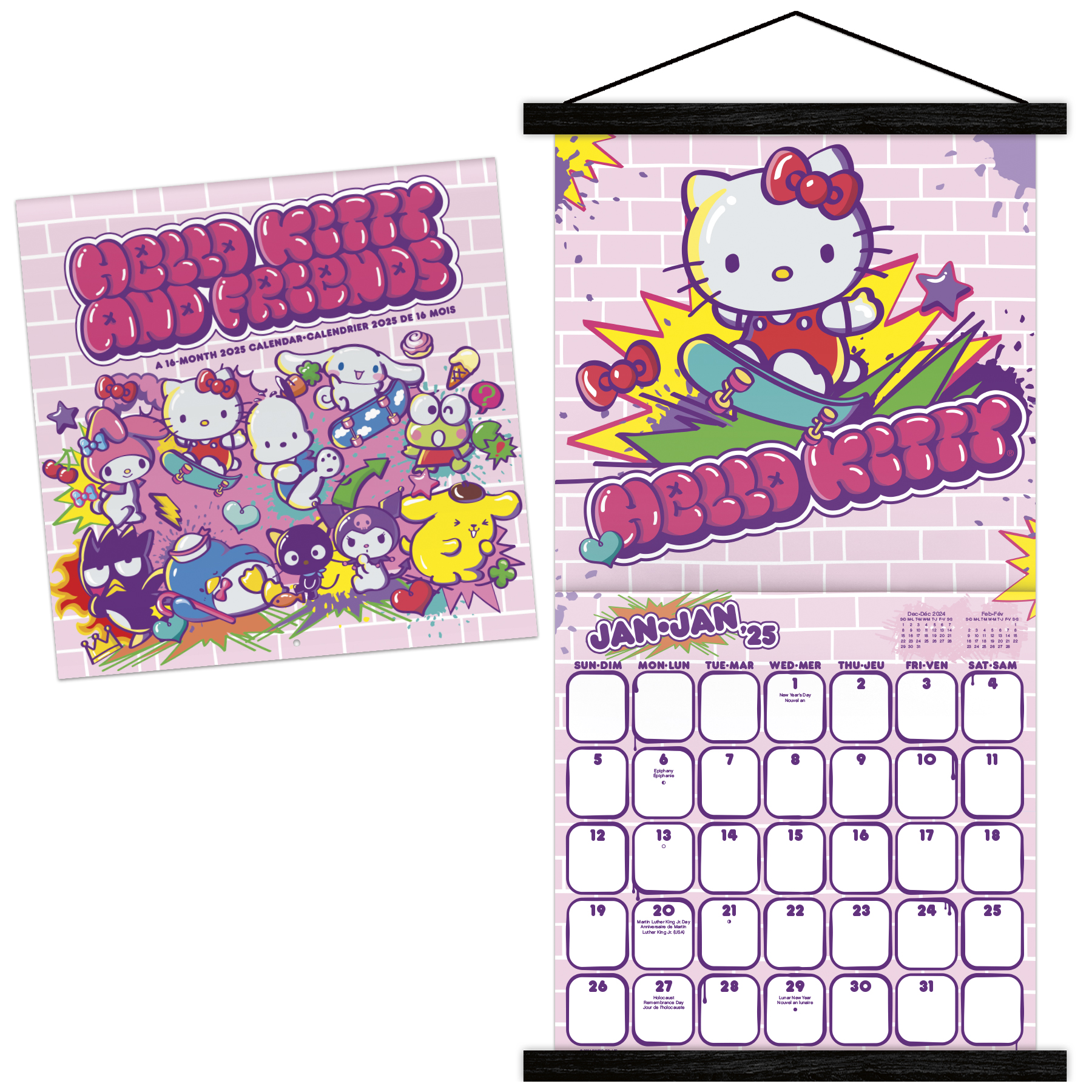 Trends International 2025 Hello Kitty and Friends Wall Calendar ...