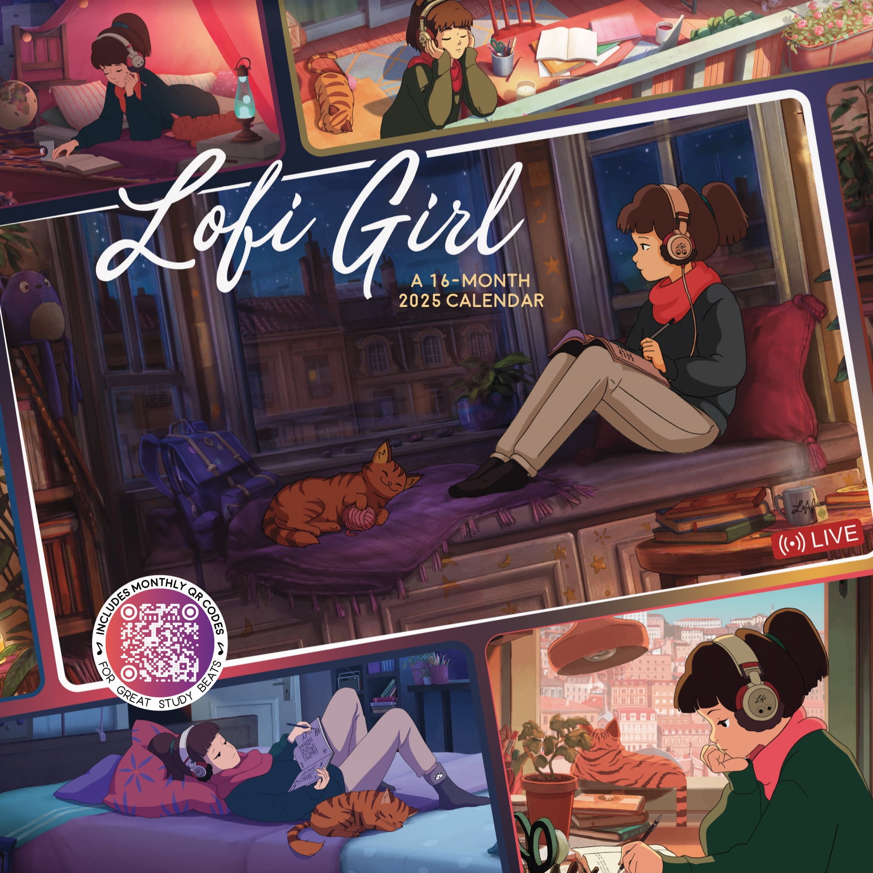 Trends International 2025 LoFi Girl Wall Calendar - Walmart.com