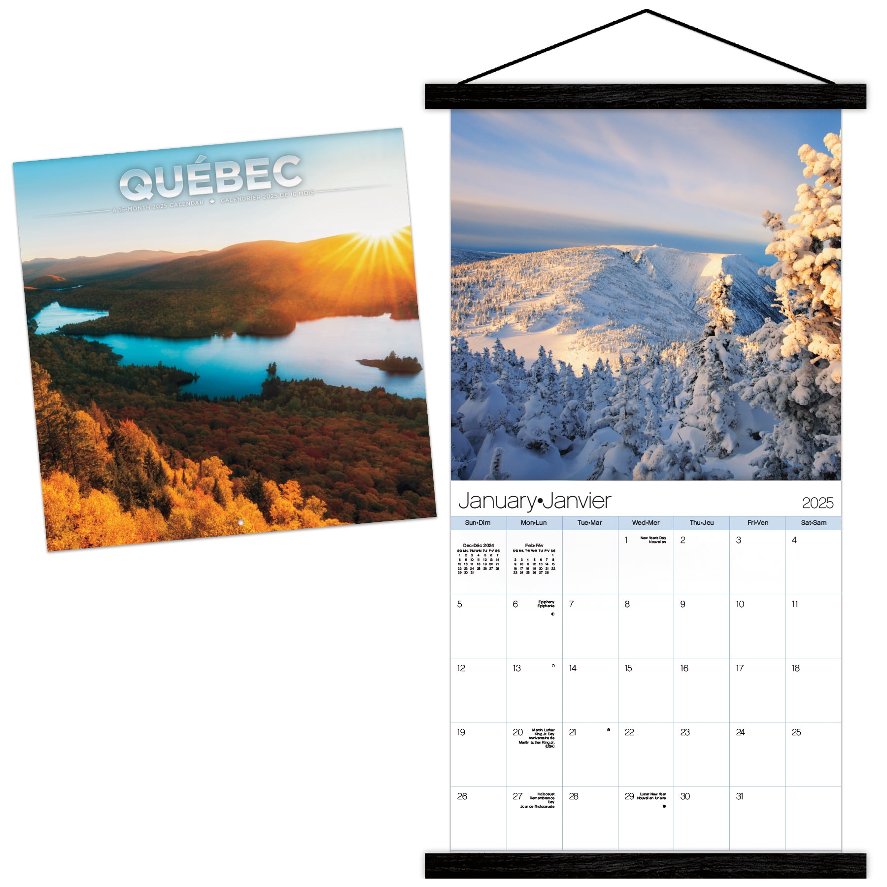 Trends International 2025 Quebec Wall Calendar & Magnetic Frame ...