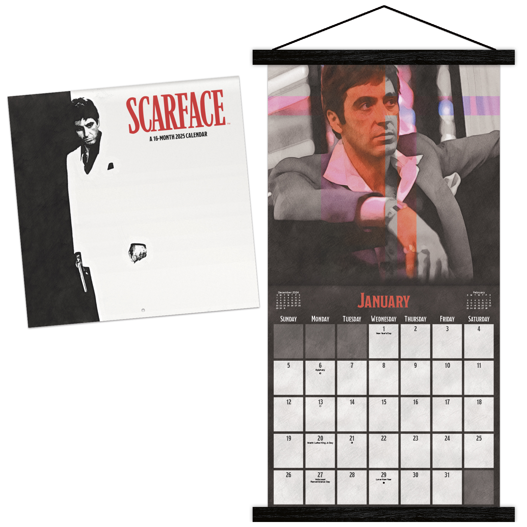Trends International 2025 Scarface Wall Calendar & Magnetic Frame ...