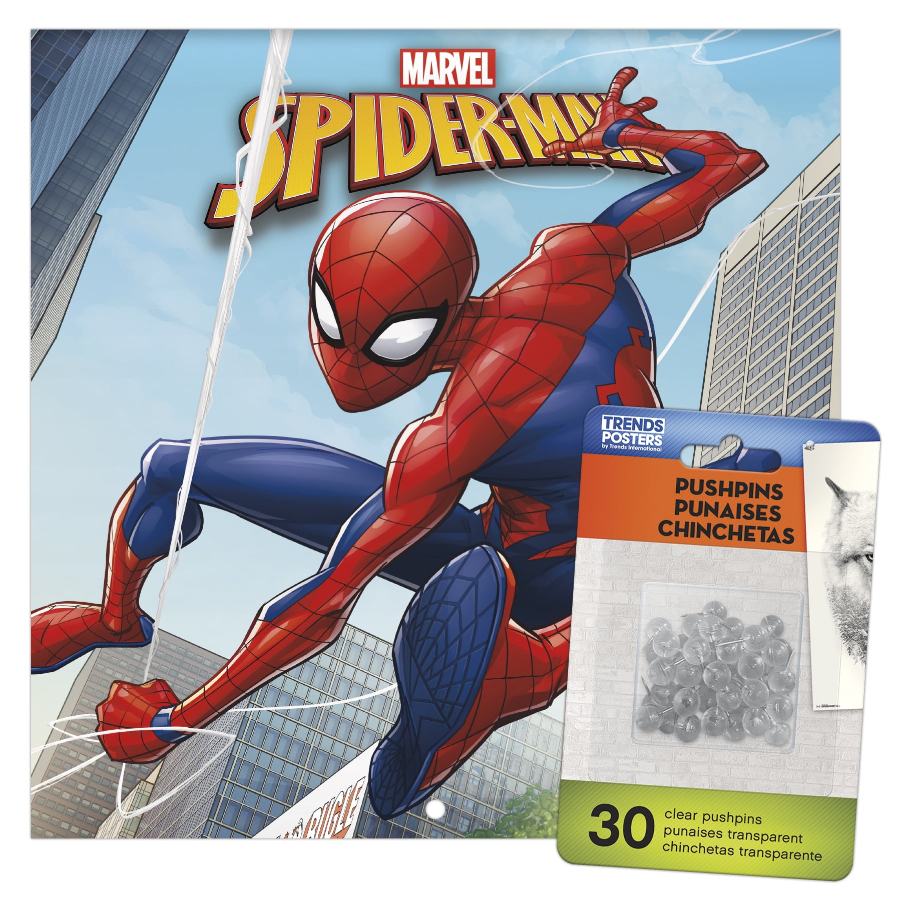 Trends International 2025 Spider-Man Mini Calendar & Push Pins ...