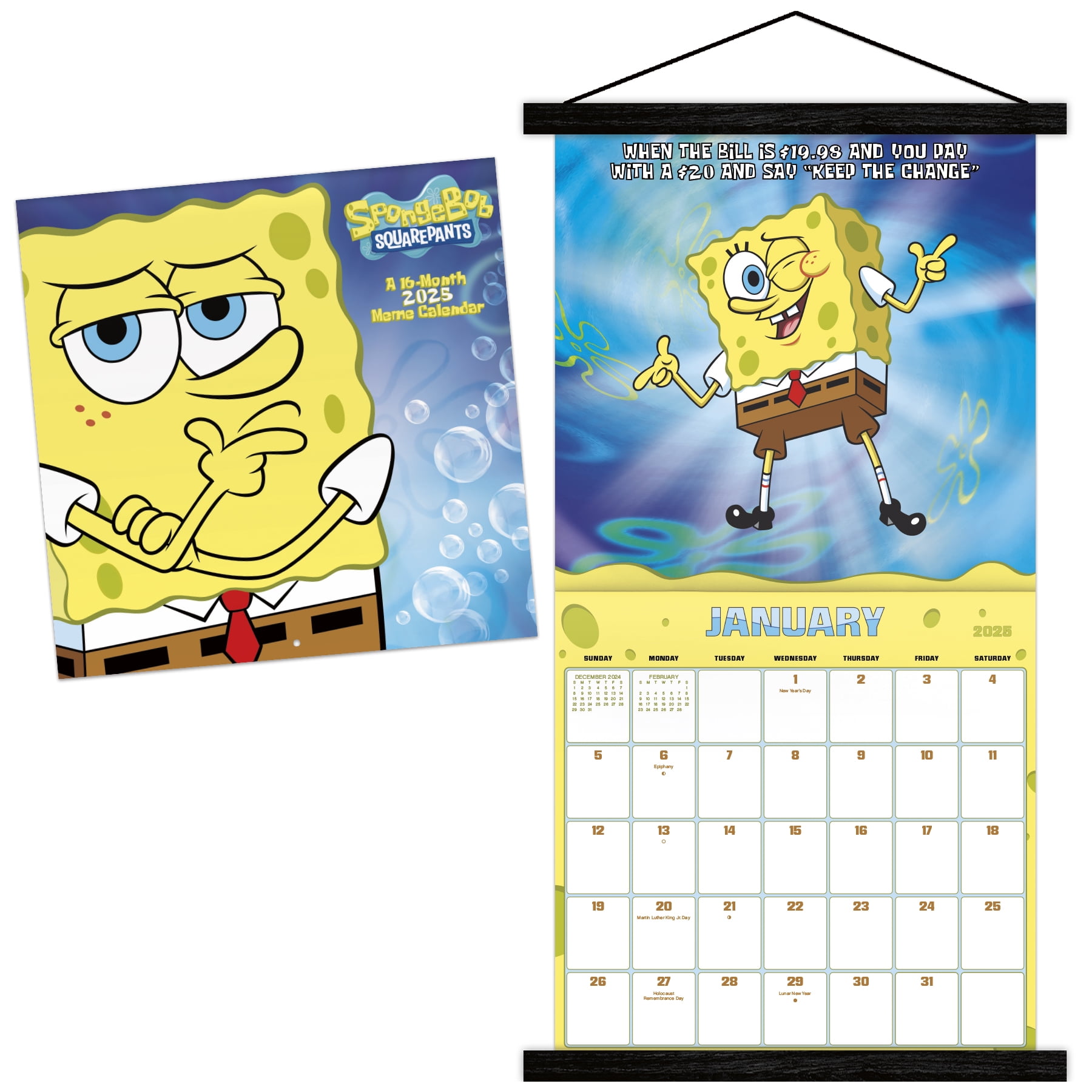 Trends International 2025 SpongeBob Squarepants Wall Calendar ...