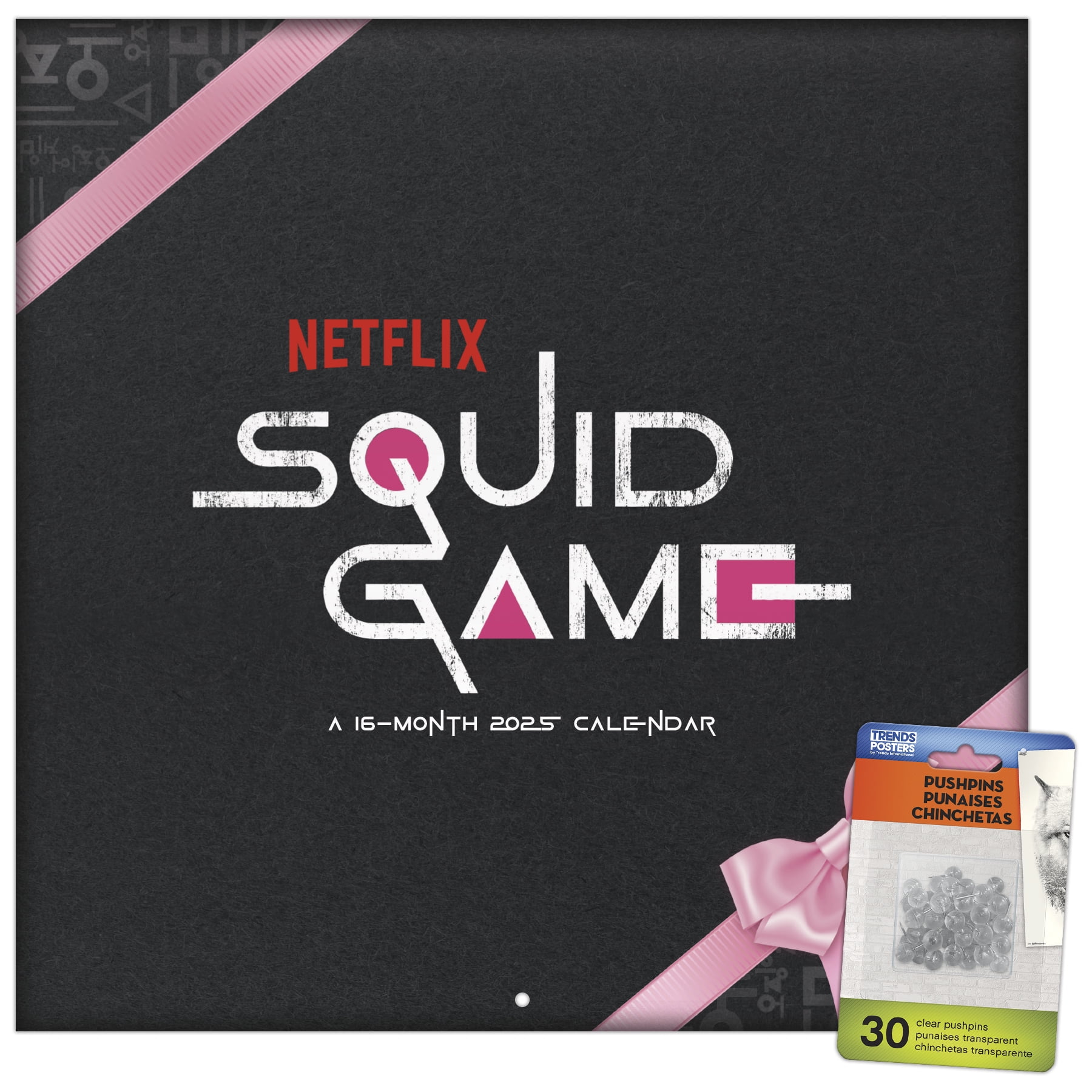 Trends International 2025 Squid Game Wall Calendar & Push Pins ...