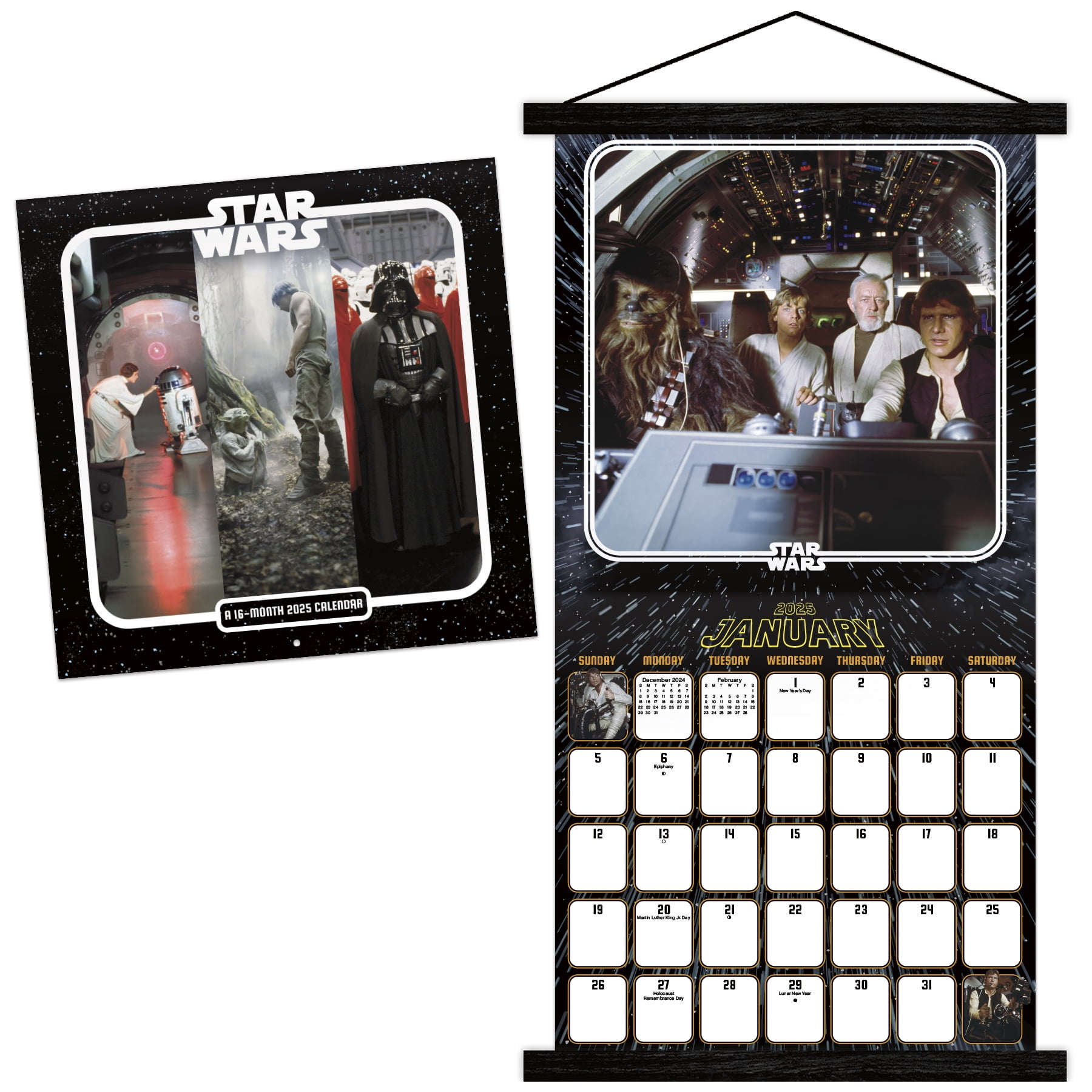 Trends International 2025 Star Wars Wall Calendar & Magnetic Frame ...