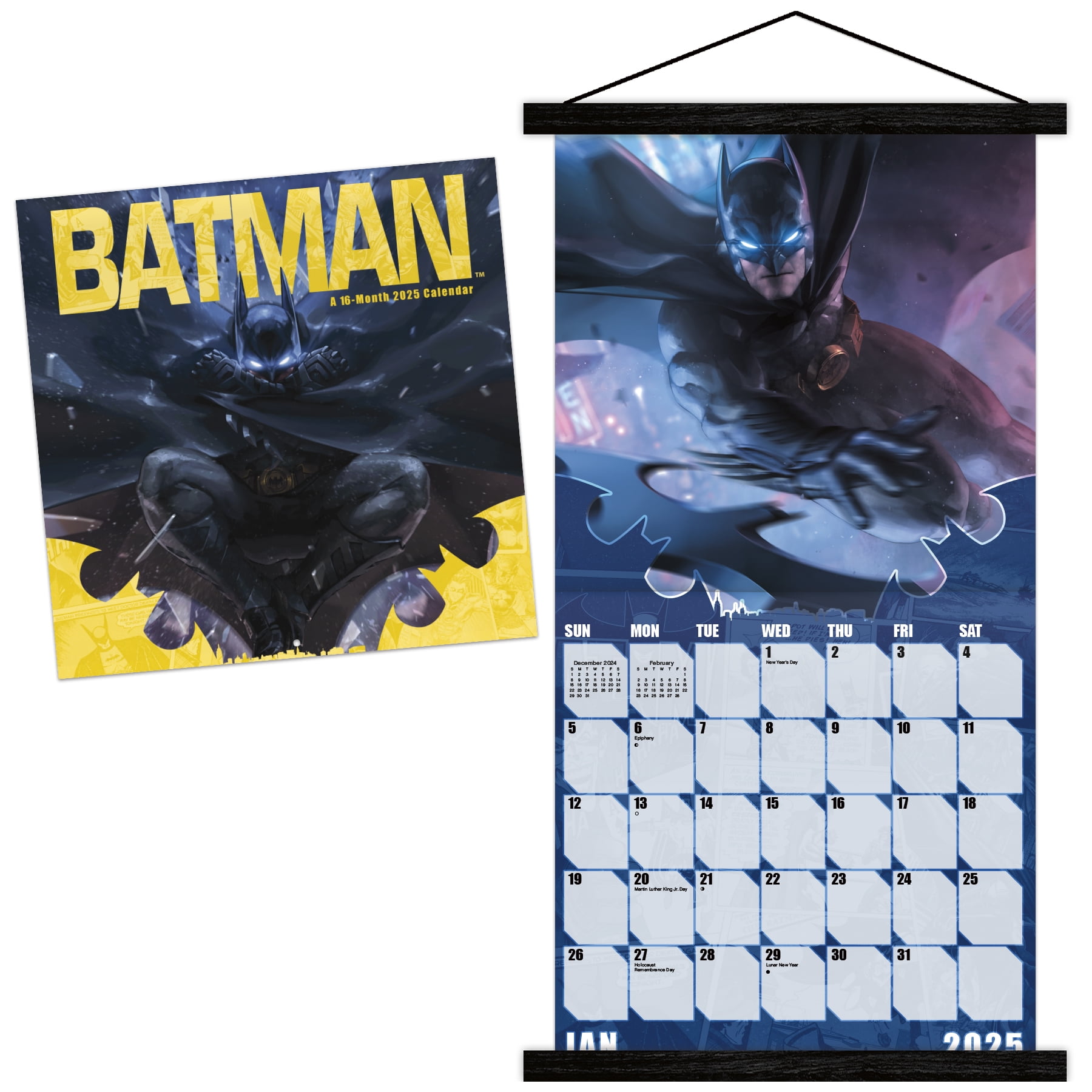 Trends International 2025 The Batman - Comic Wall Calendar & Magnetic ...