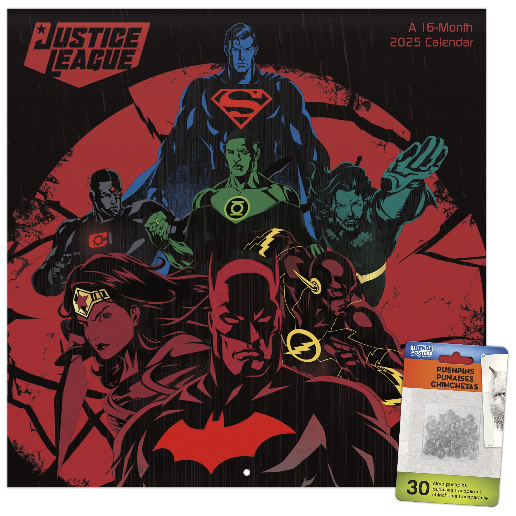 Trends International 2025 The Justice League (Classic) Wall Calendar ...