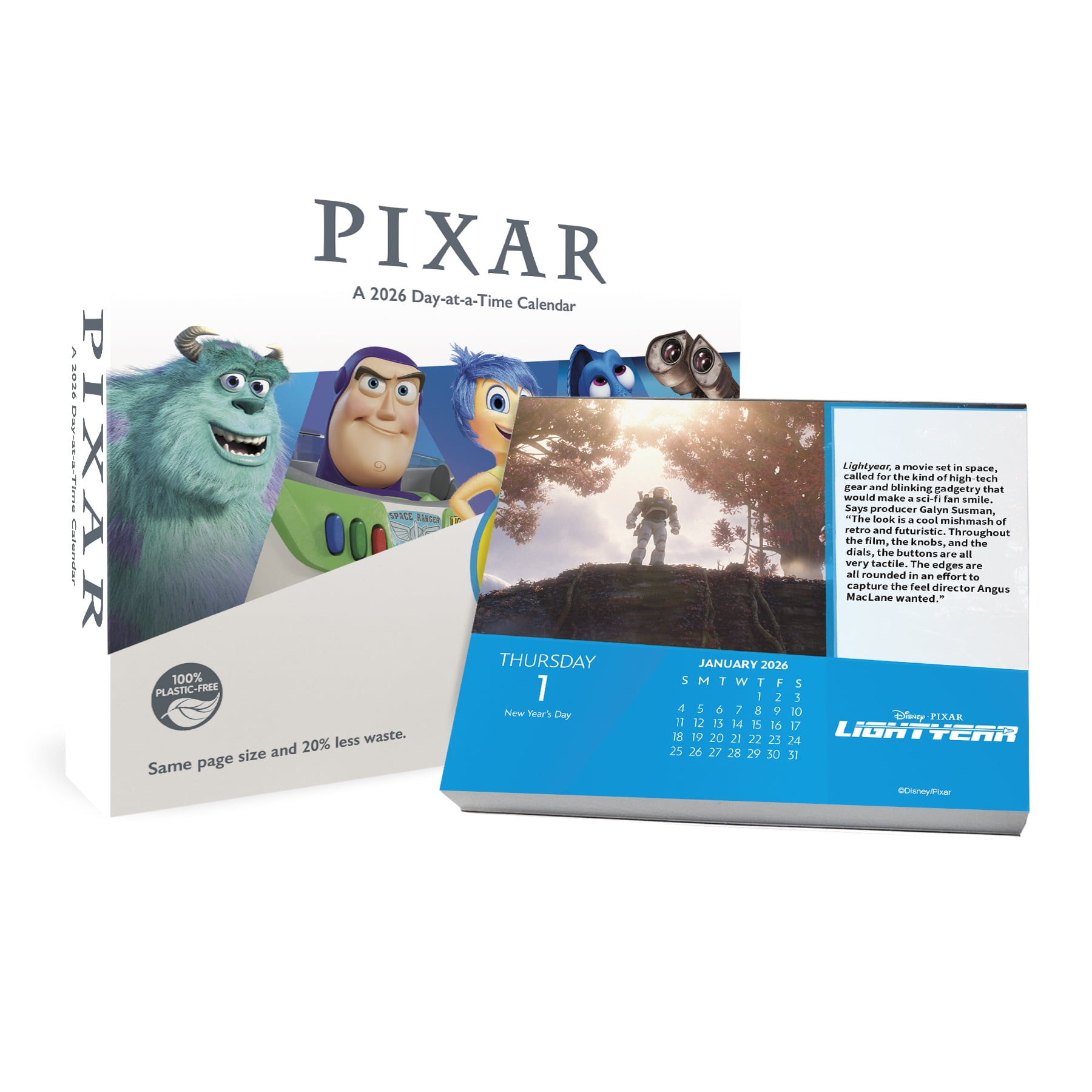 Trends International, Disney Pixar 2026 Desk Calendar, 6.13'' X 5.38 ...