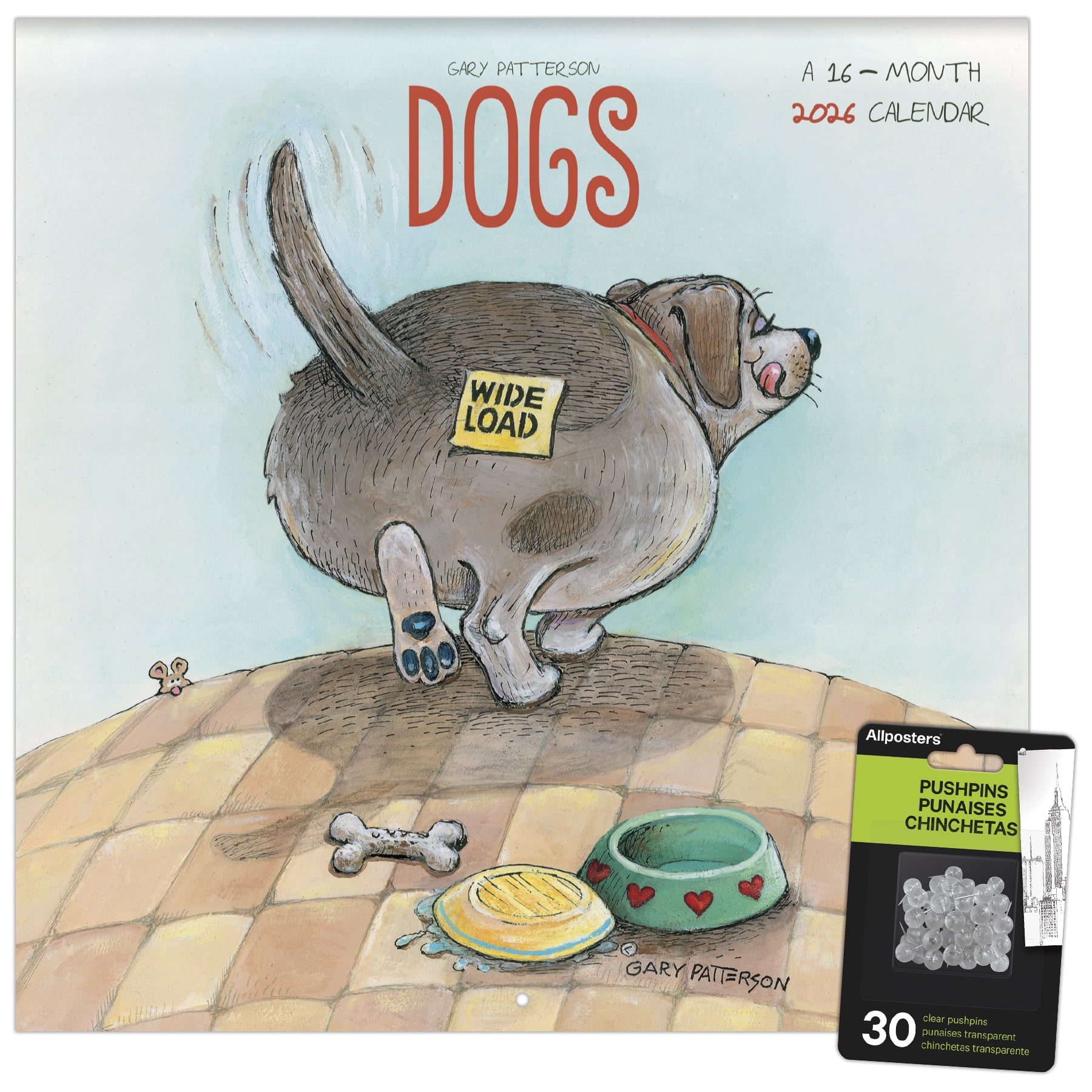 Trends International 2026 Gary Patterson - Dogs Wall Calendar & Push ...