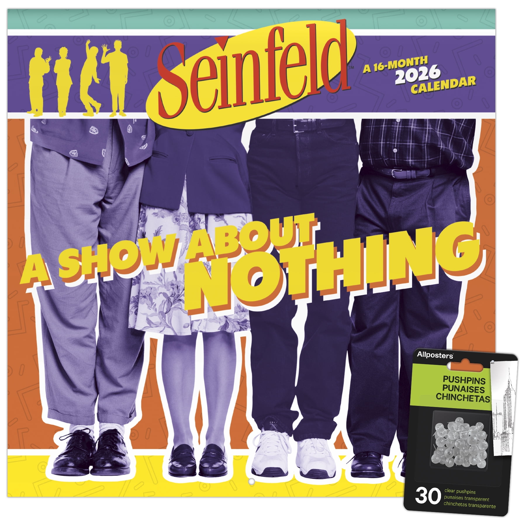 Trends International 2026 Seinfeld Wall Calendar & Push Pins - Walmart.com