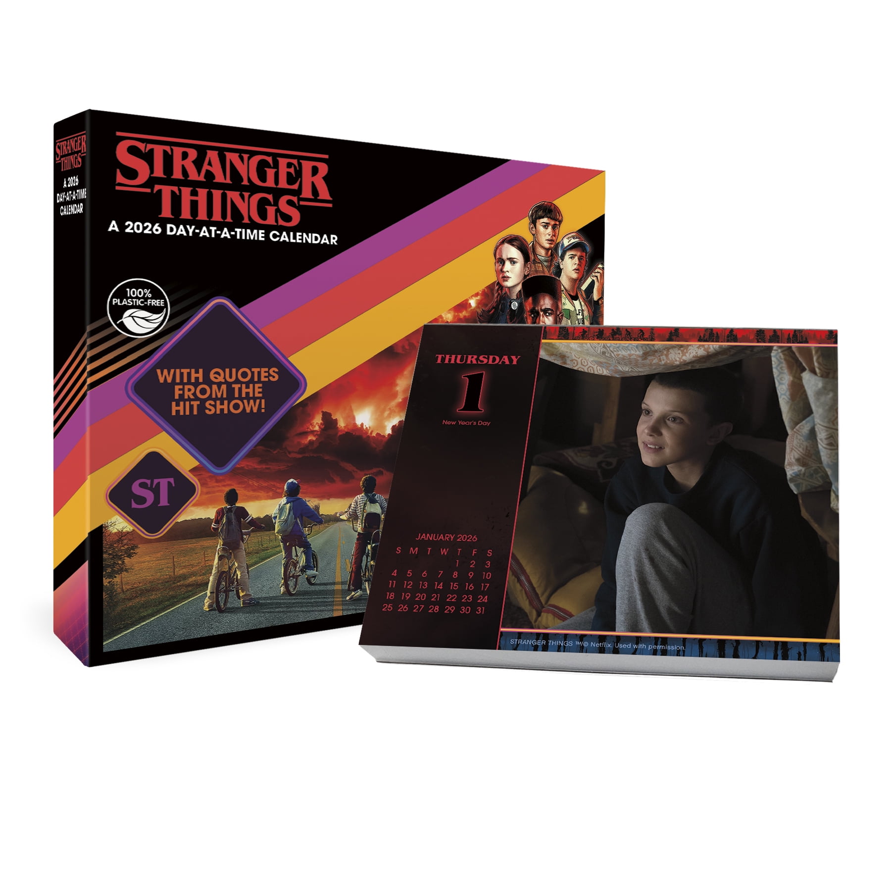 Trends International, Stranger Things 2026 Desk Calendar, 6.13"X 5.38 ...