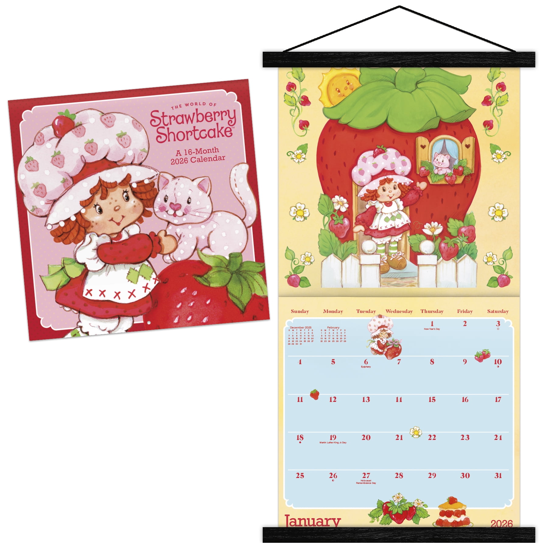 Trends International 2026 Strawberry Shortcake Wall Calendar & Magnetic ...