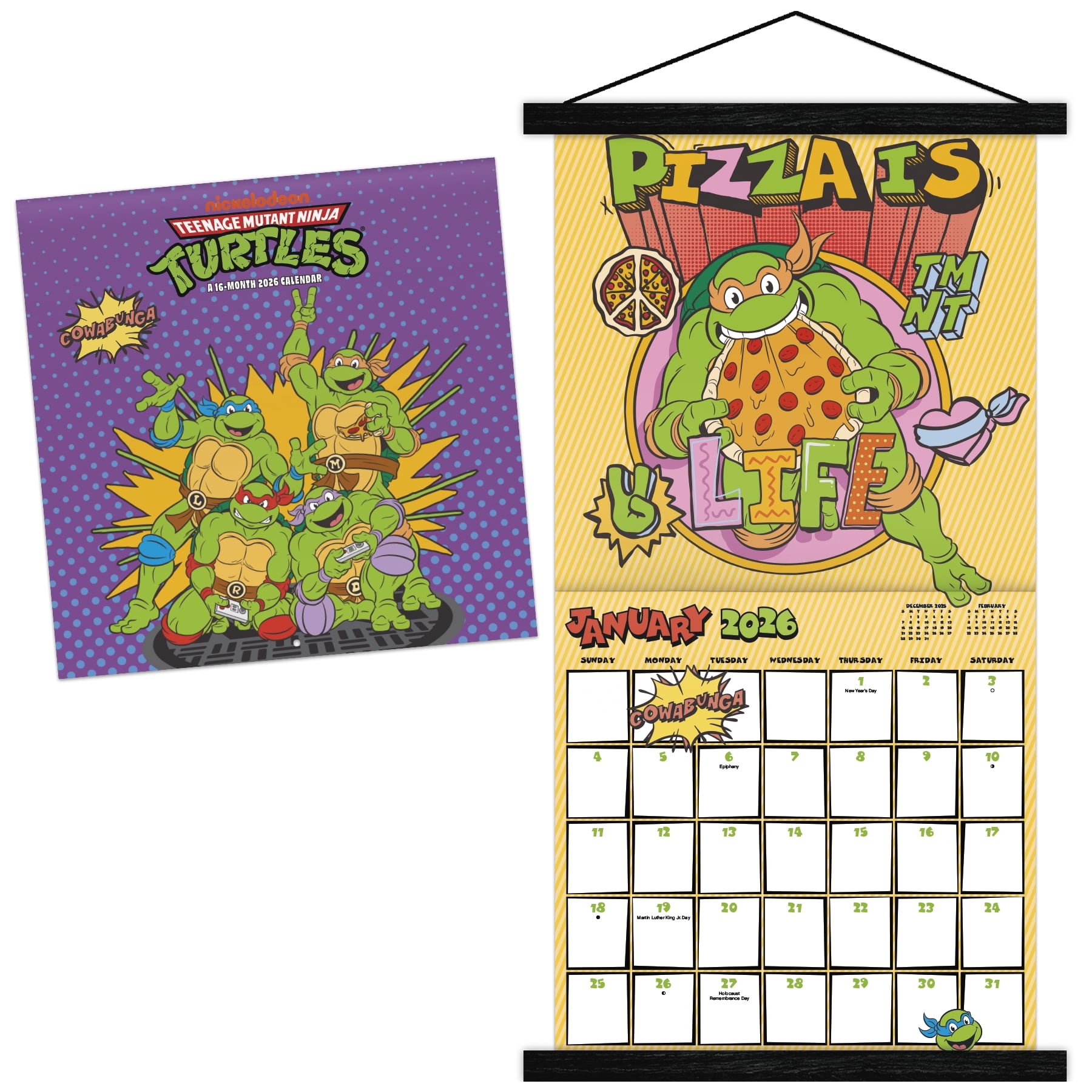 Trends International 2026 Teenage Mutant Ninja Turtles Wall Calendar ...