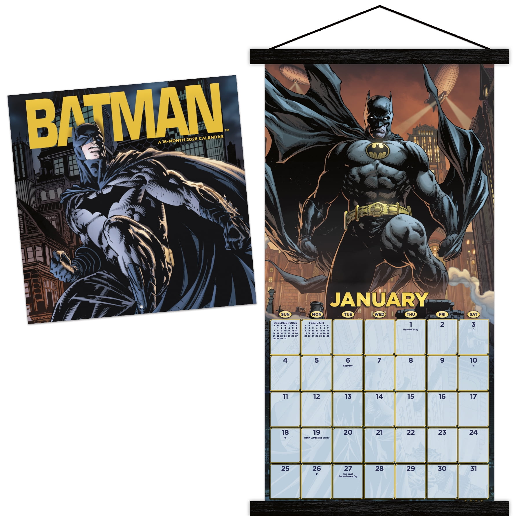 Trends International 2026 The Batman - Comic Wall Calendar & Magnetic ...