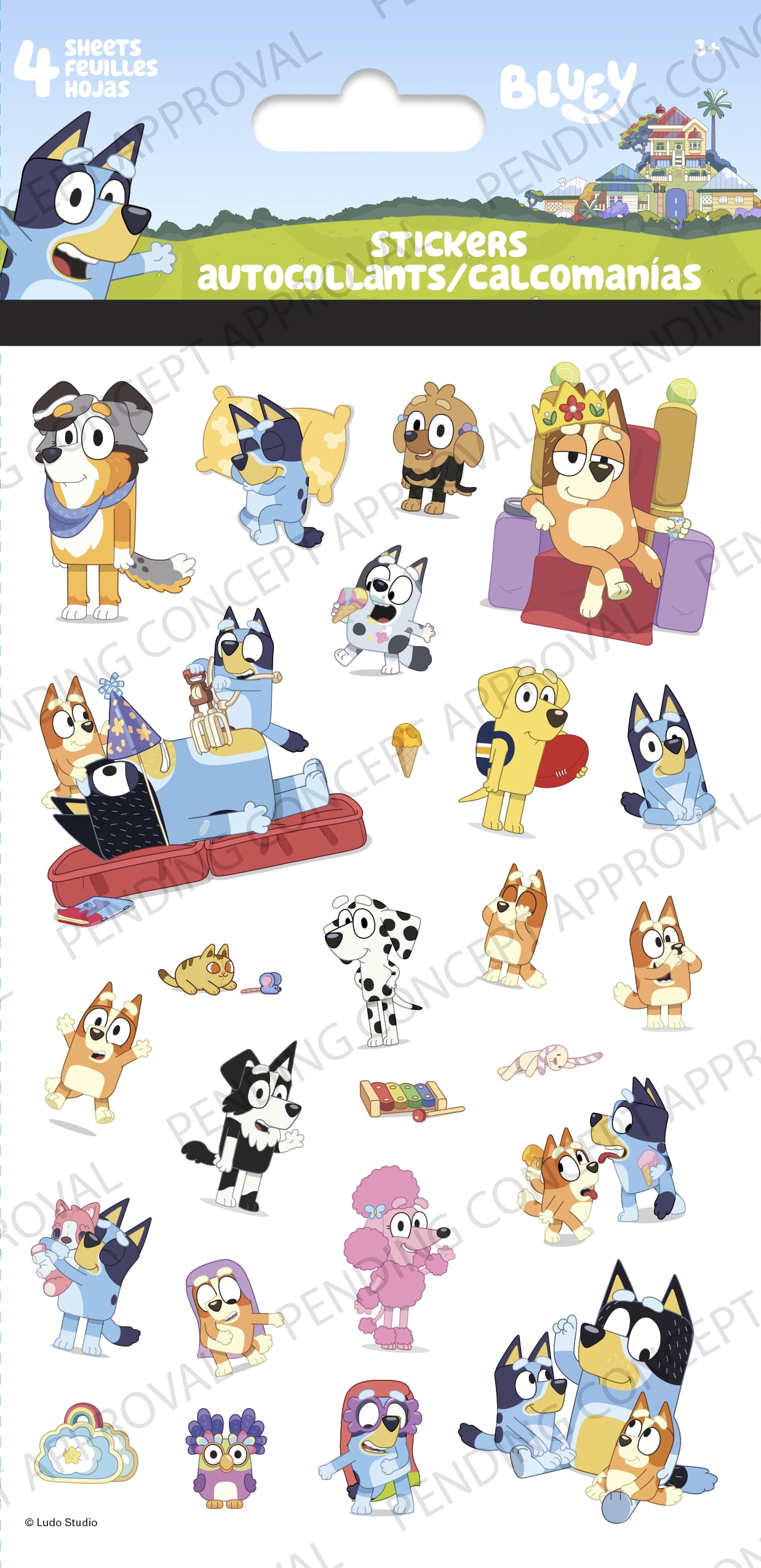 Trends International Bluey Standard 4-Sheet Stickers - Walmart.com