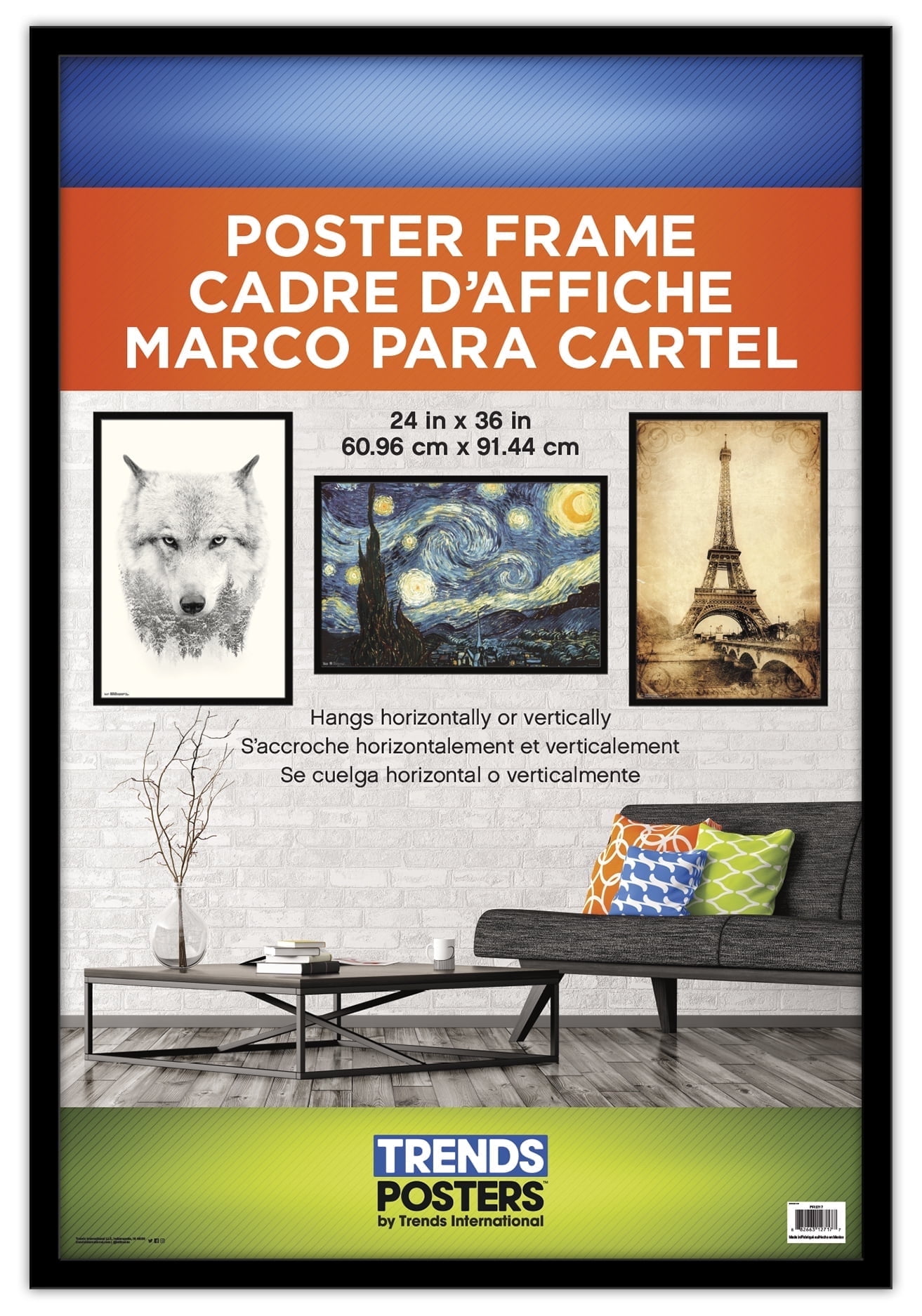 Trends International Deluxe Black Poster Frame for 24" x 36" Photo ...