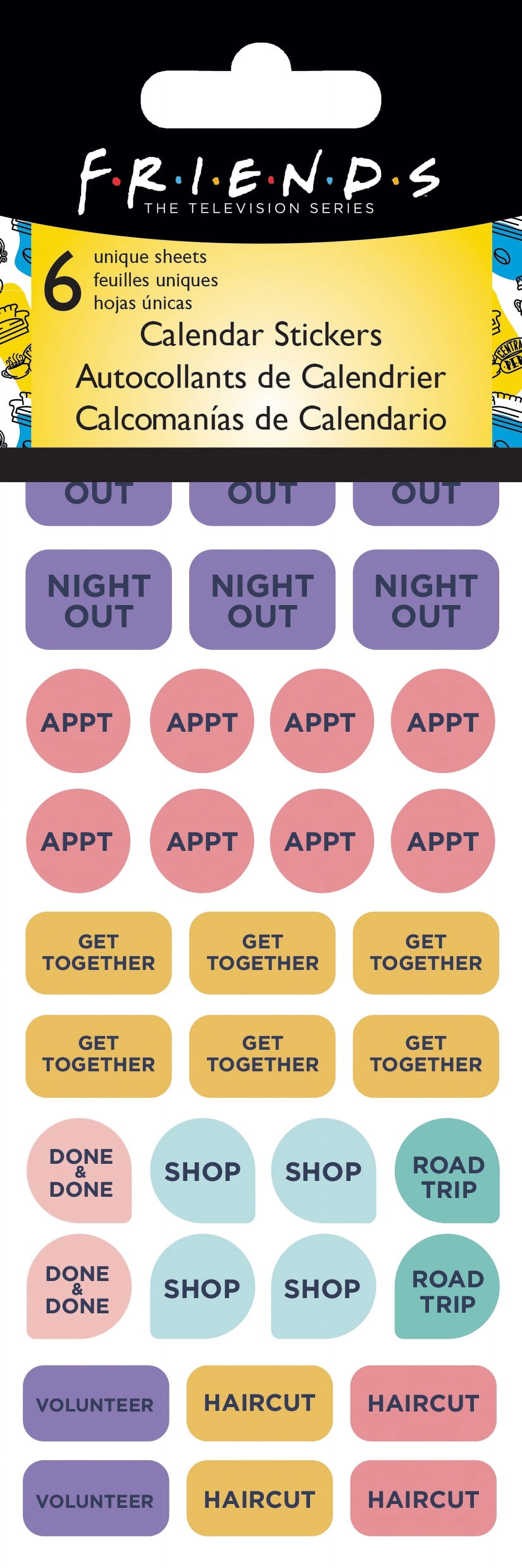 Trends International Friends Calendar Stickers Calendar Reminder ...