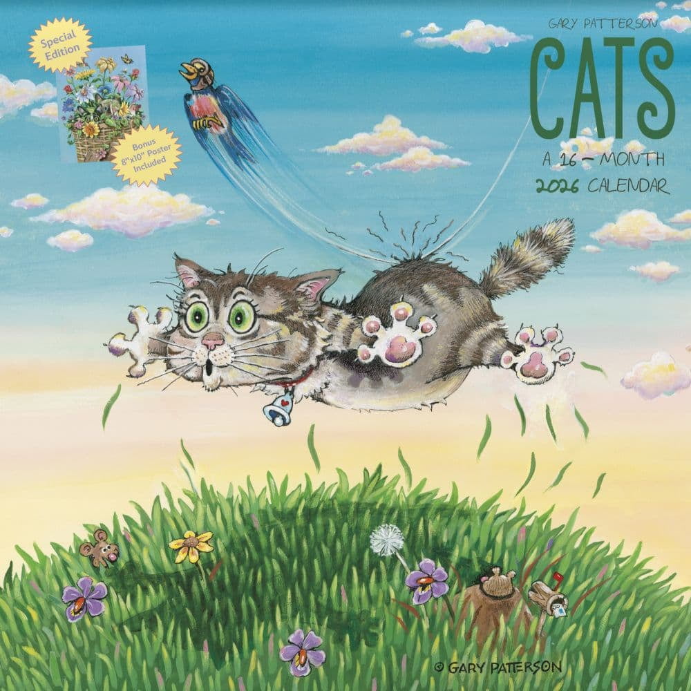 Trends International, Cats Exclusive with Bonus Print 2026 Wall ...