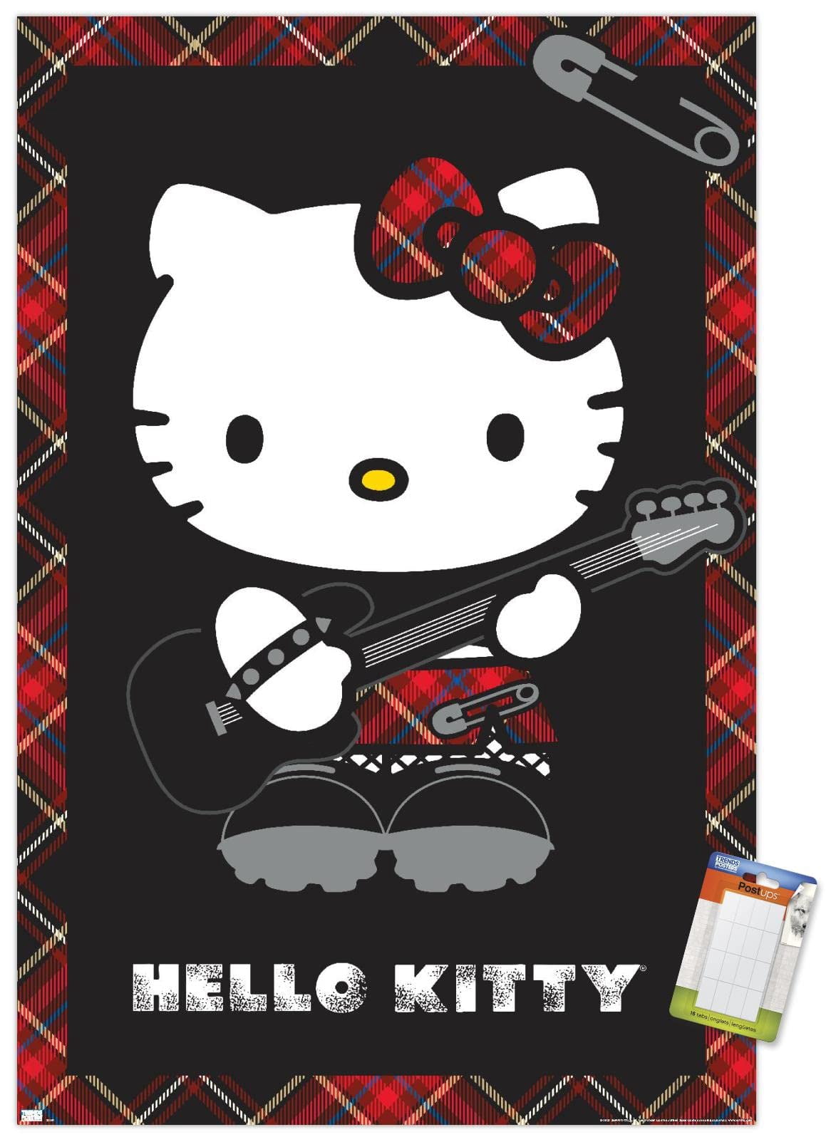 Trends International Hello Kitty: 22 Punk Red Wall Poster, 22.37" x 34. ...