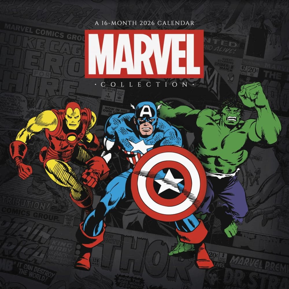 Trends International, Marvel Comics 2026 Mini Wall Calendar, 7'' X 7 ...