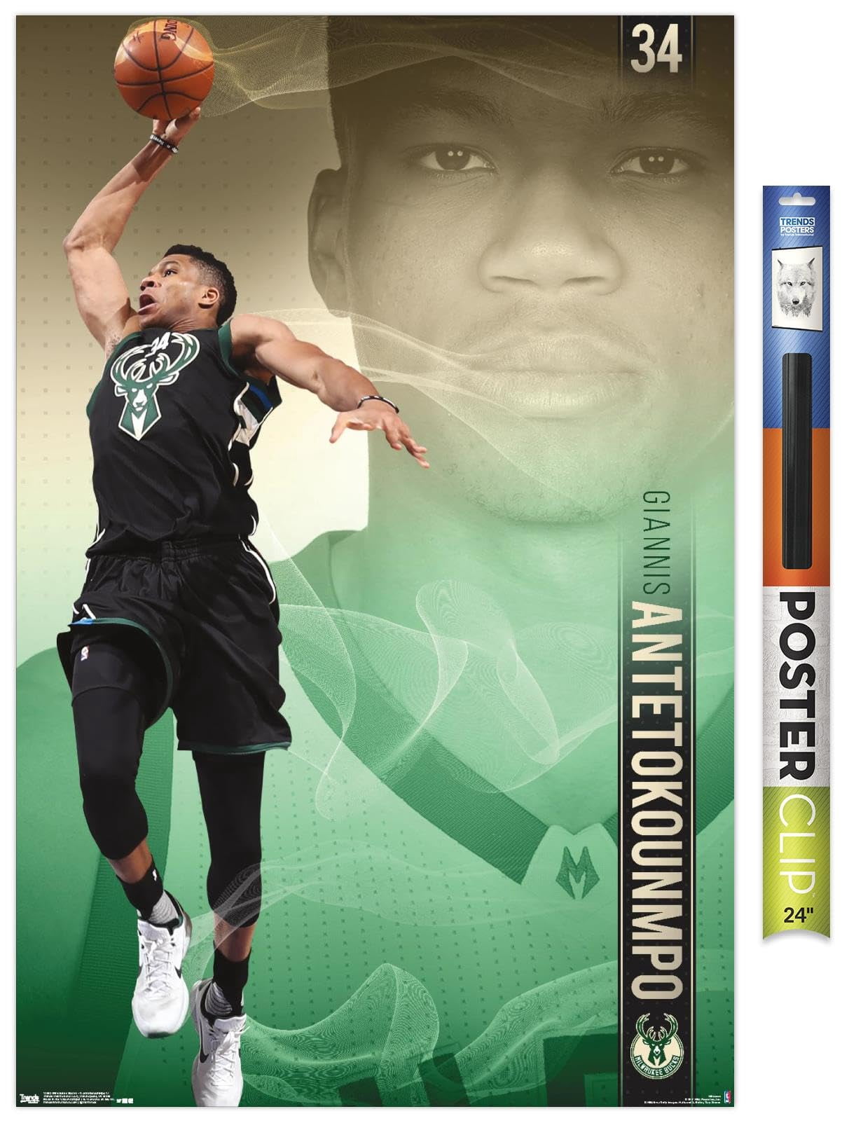 Trends International NBA Milwaukee Bucks - Giannis Antetokounmpo 17 ...