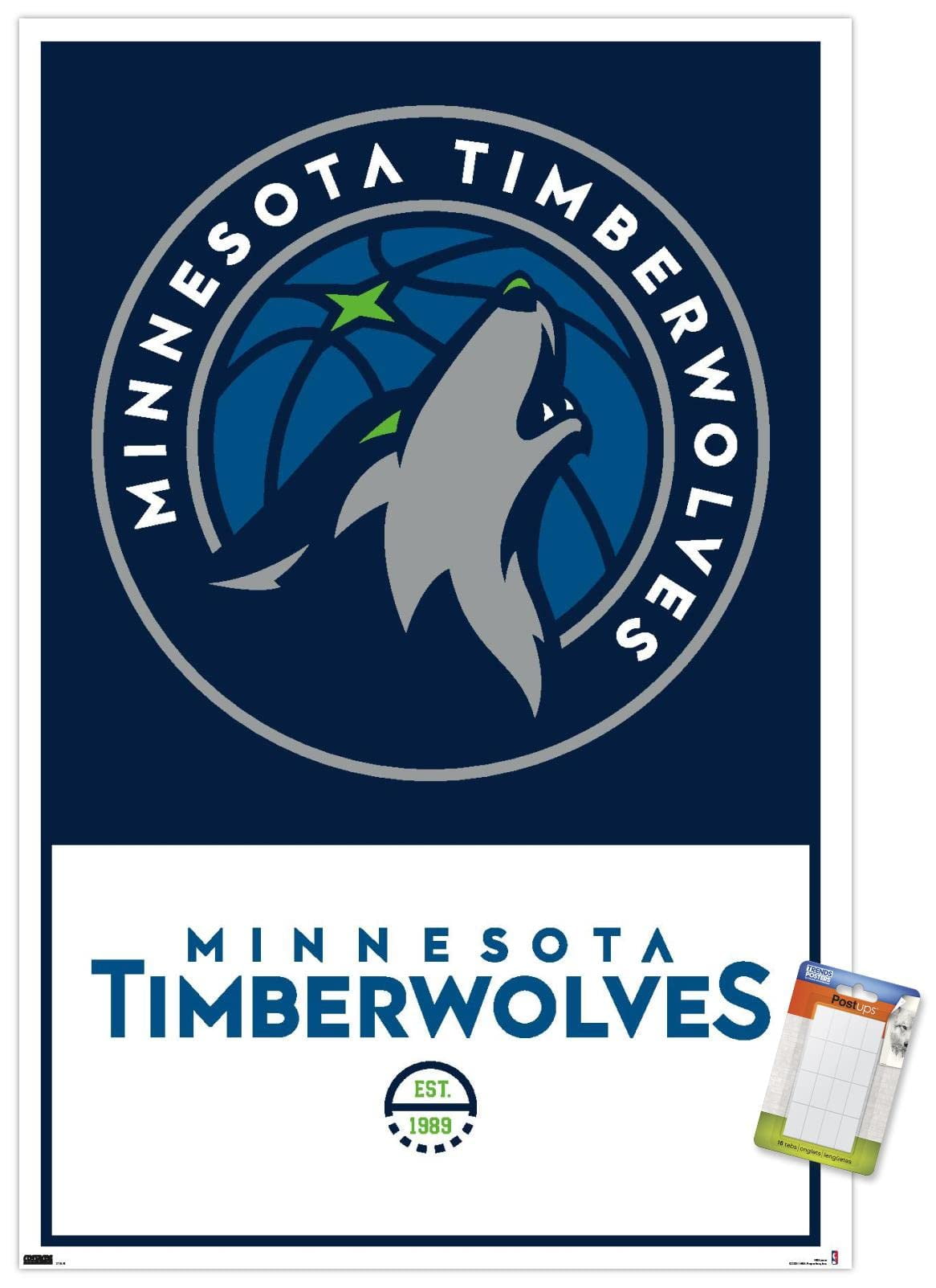 Trends International NBA Minnesota Timberwolves - Logo 21 Wall Poster ...