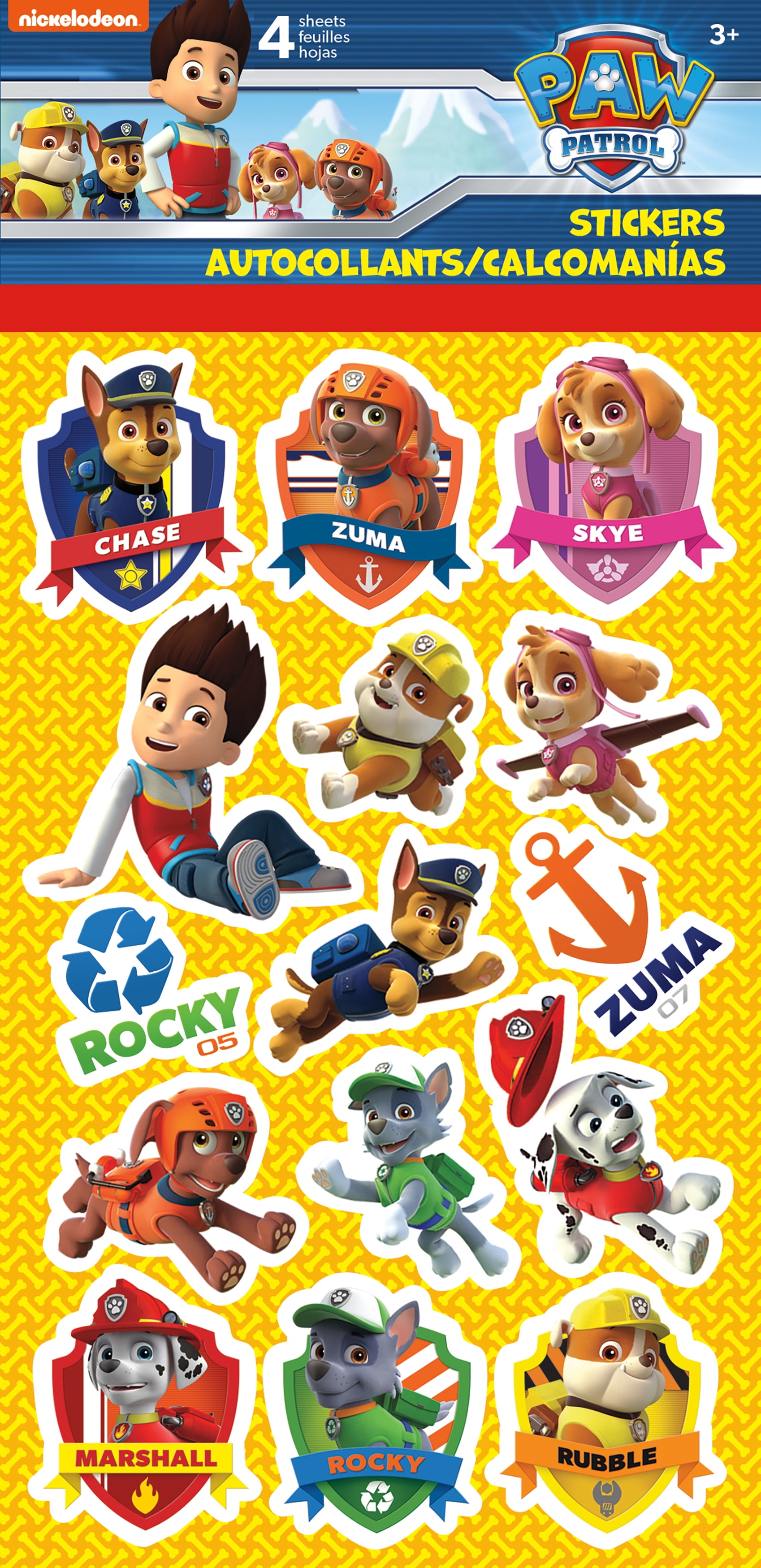 Trends International Paw Patrol Skye Kids Sticker - 4 Sheet Pack ...