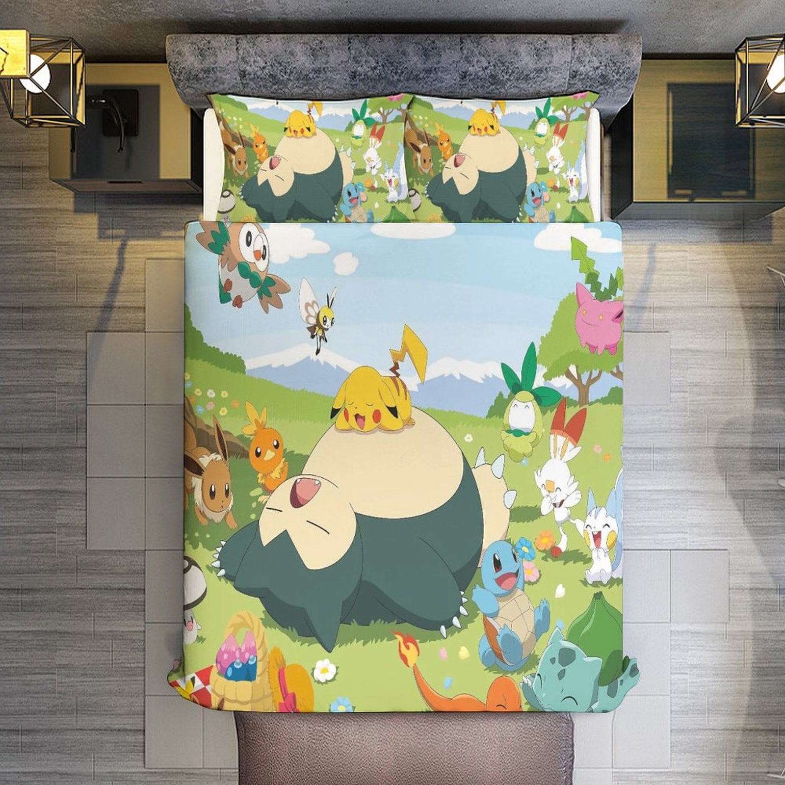 Trends International Pokémon - Group Picnic Set with 2 Pillowcases for ...