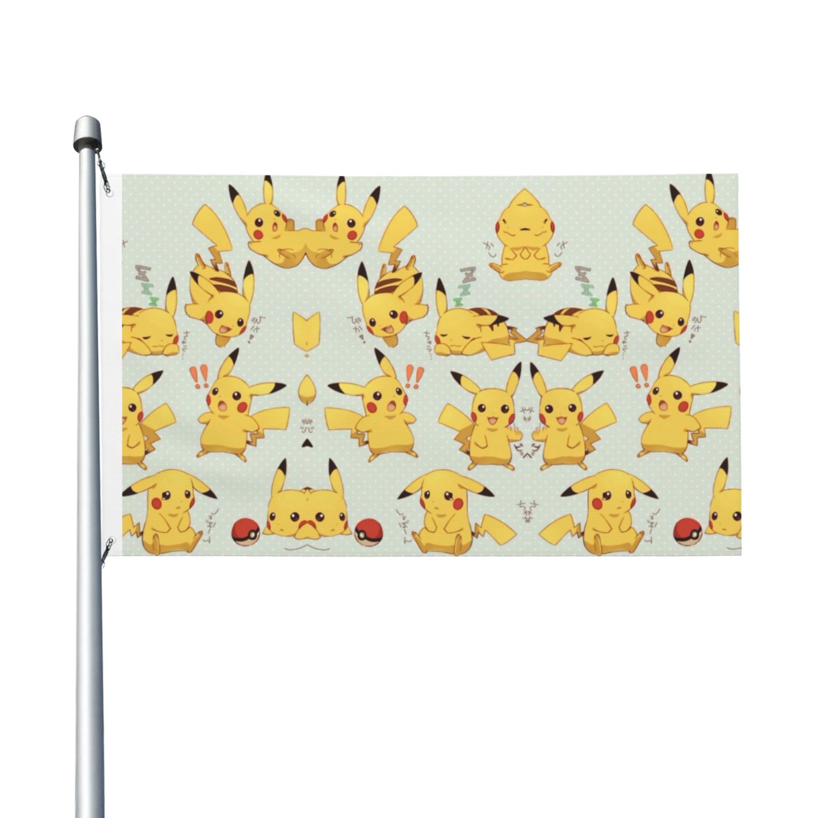 Trends International Pokémon Pikachu 3x5ft Face Flag Fade Proof Holiday ...
