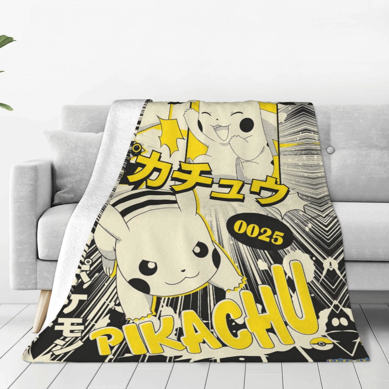 Trends International Pokémon - Pikachu Anime Blanket Cartoon Blanket ...