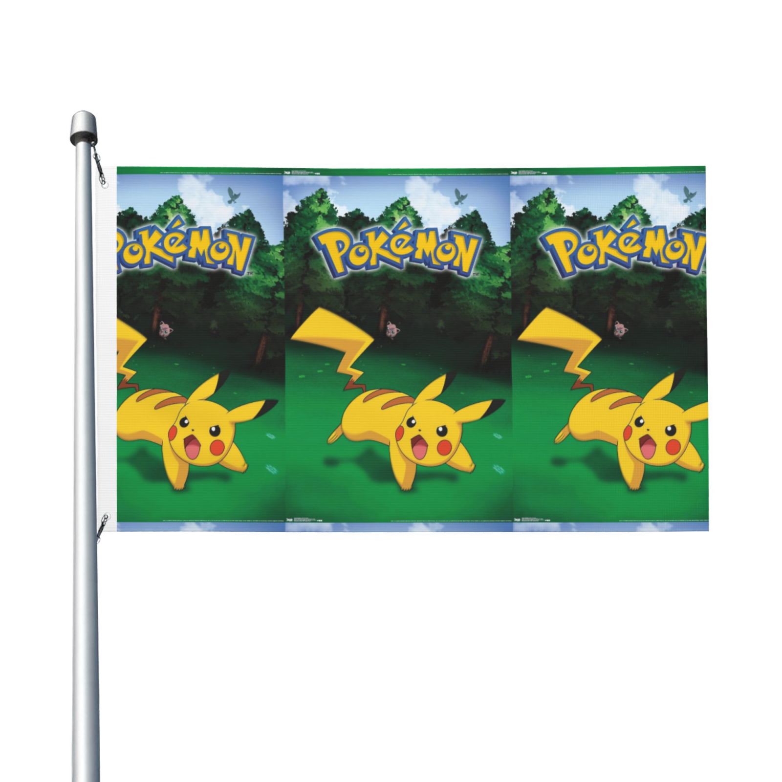 Trends International Pokémon,Pikachu Catch 3x5ft Face Flag Fade Proof ...